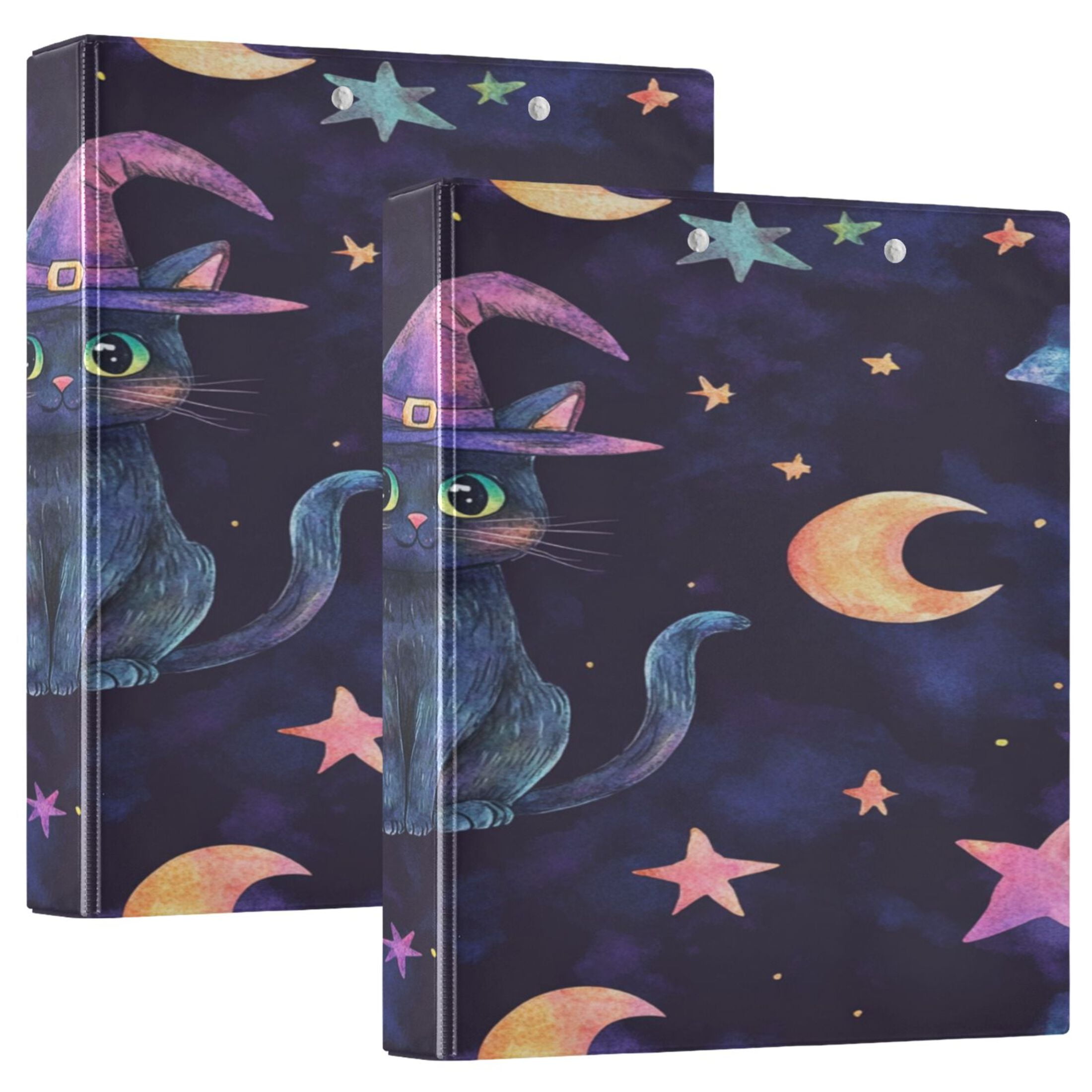 WOBOGO Black Cat in Witch Hat File Folders Extra Large Capacity to Hold ...