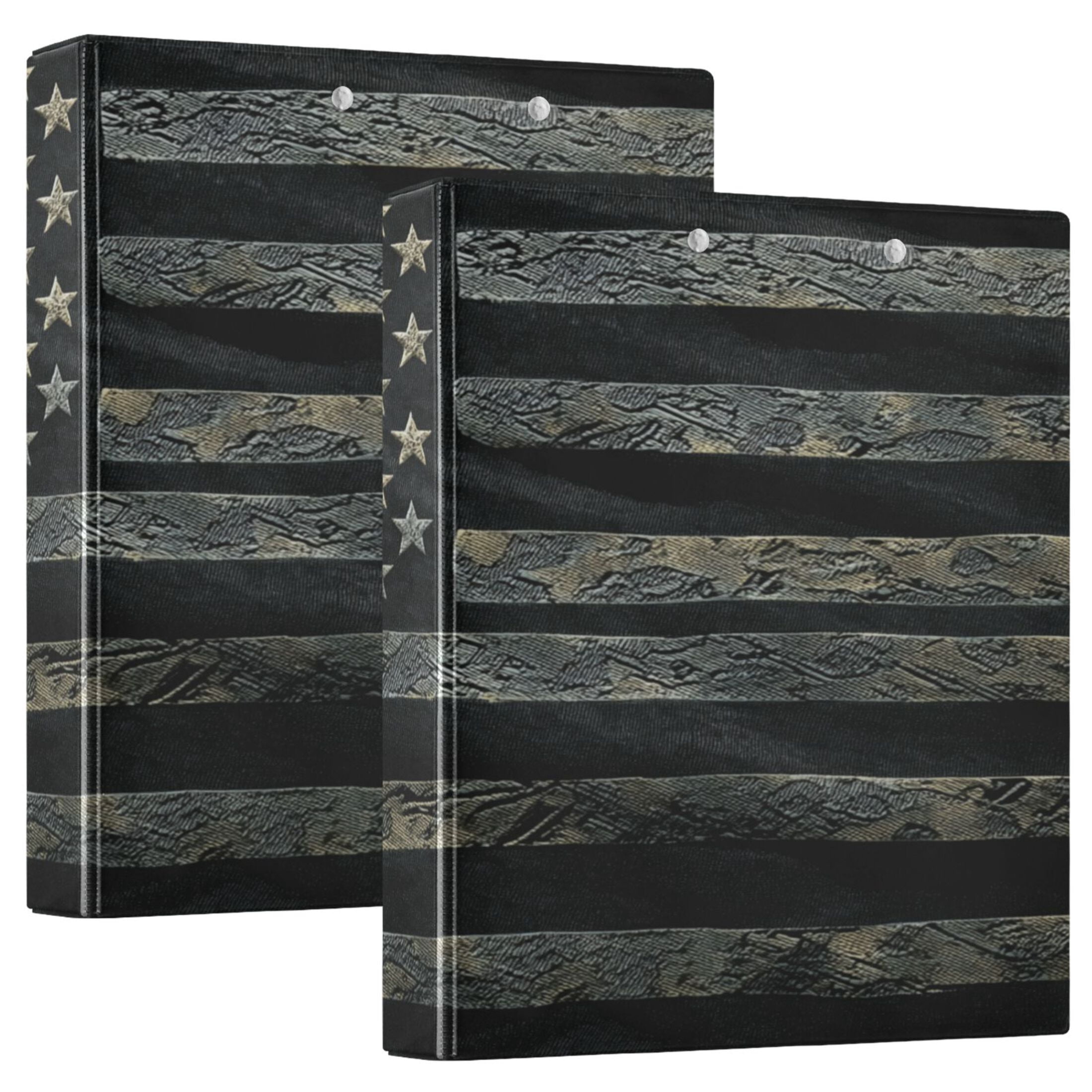 WOBOGO Black Design American Flag File Folders Extra Large Capacity to ...