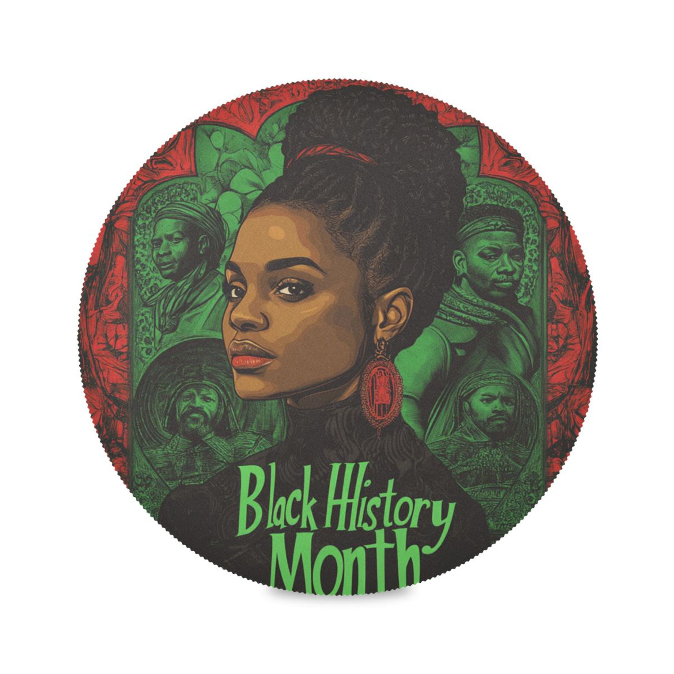 WOBOGO Black History Month Pattern Round Placemats Set of 4 Heat ...