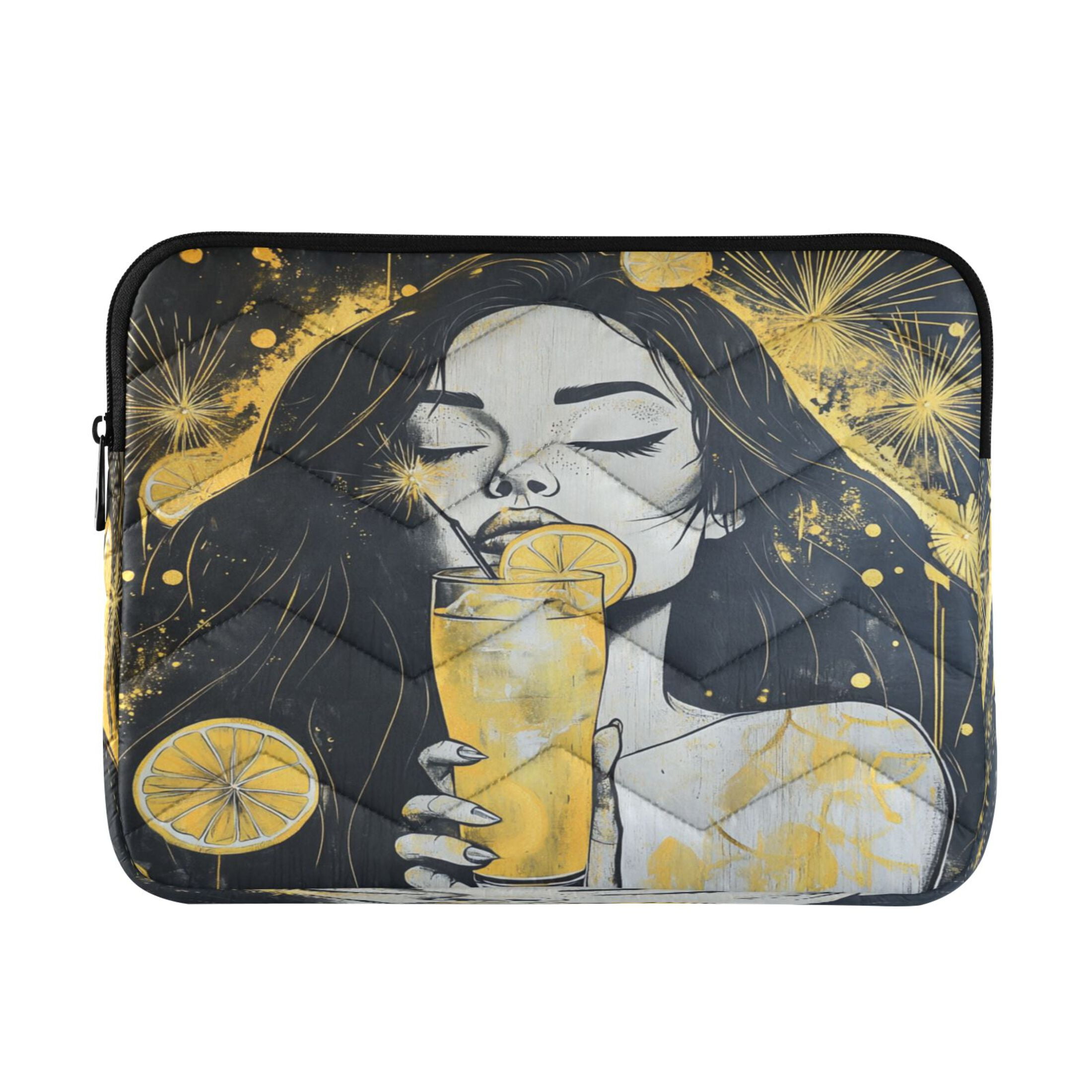 WOBOGO Blackhair Lass Laptop Sleeve 13.4 inch Lightweight Zipper Design ...