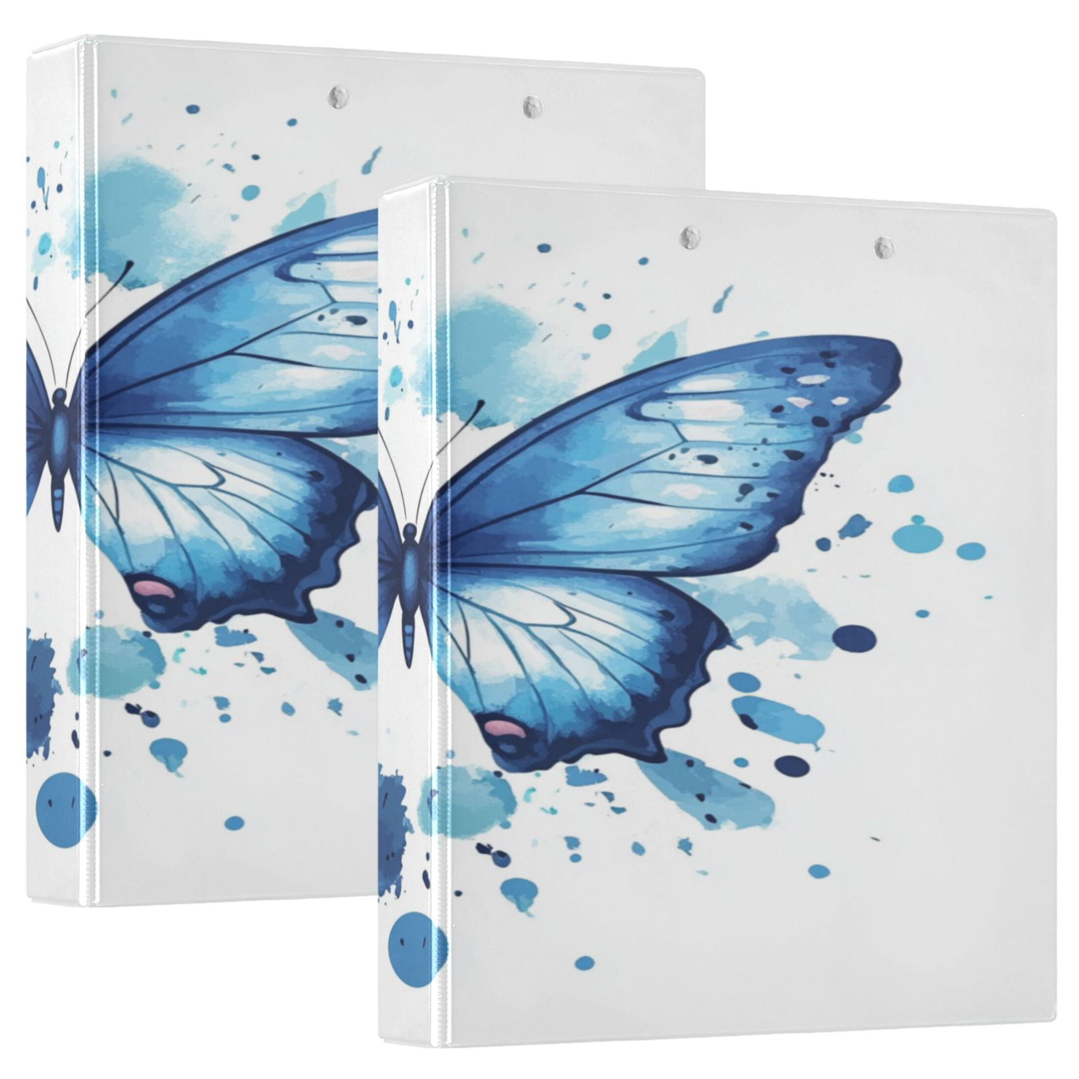 WOBOGO Blue Butterfly File Folders Extra Large Capacity to Hold 200 ...