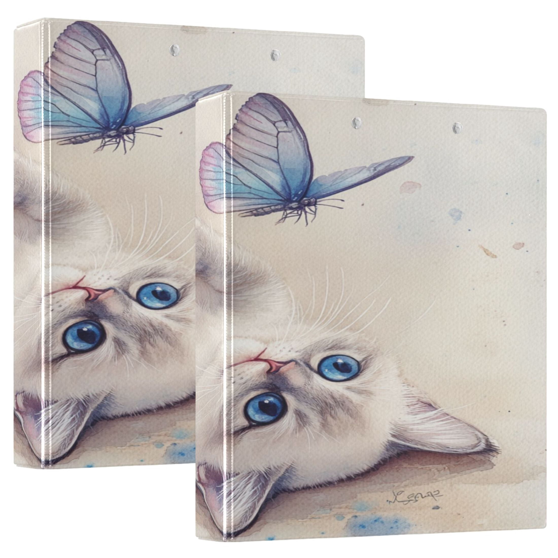 WOBOGO Blue Eyes Ragdoll Cat File Folders Extra Large Capacity to Hold ...