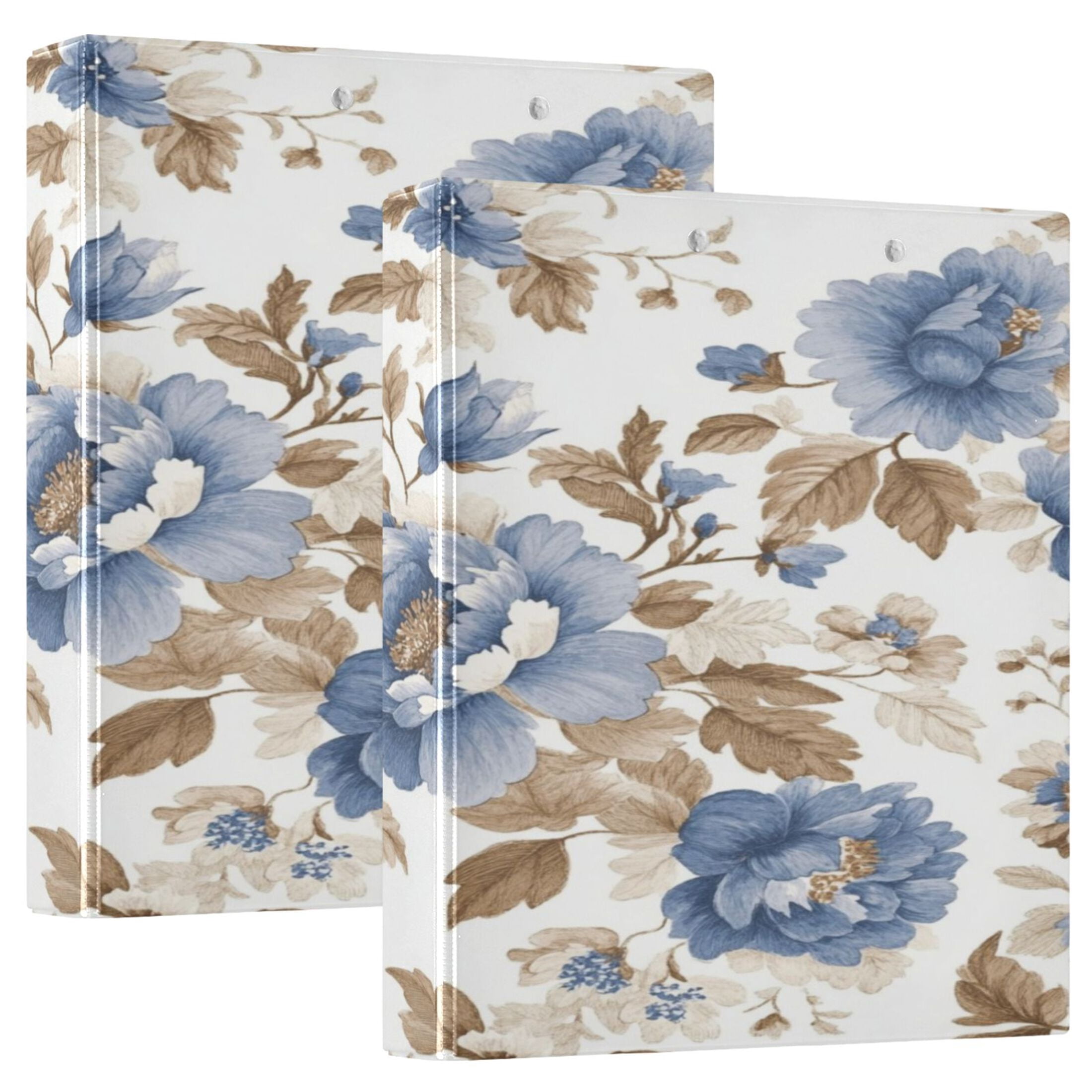 WOBOGO Blue Peonies Dead Leaves File Folders Extra Large Capacity to ...