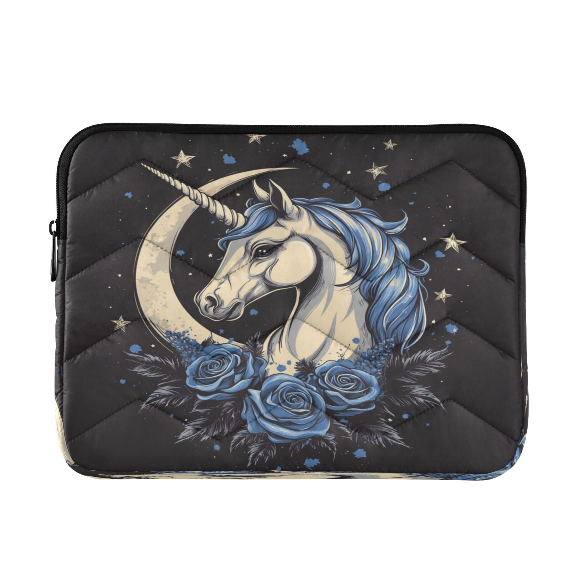 WOBOGO Blue Rose Unicorn Pattern Laptop Sleeve 13.4 inch Lightweight ...