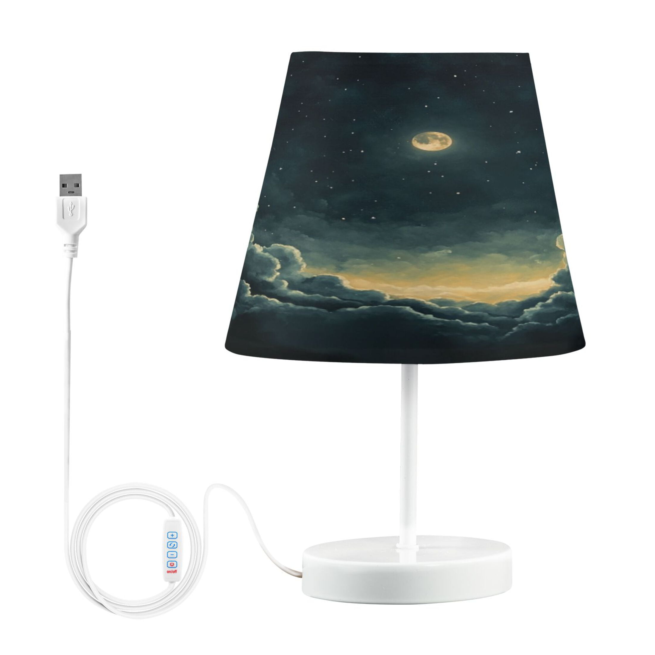 WOBOGO Bright Starry Night Table Lamps Bedroom 3-Speed Dimmable Farm ...