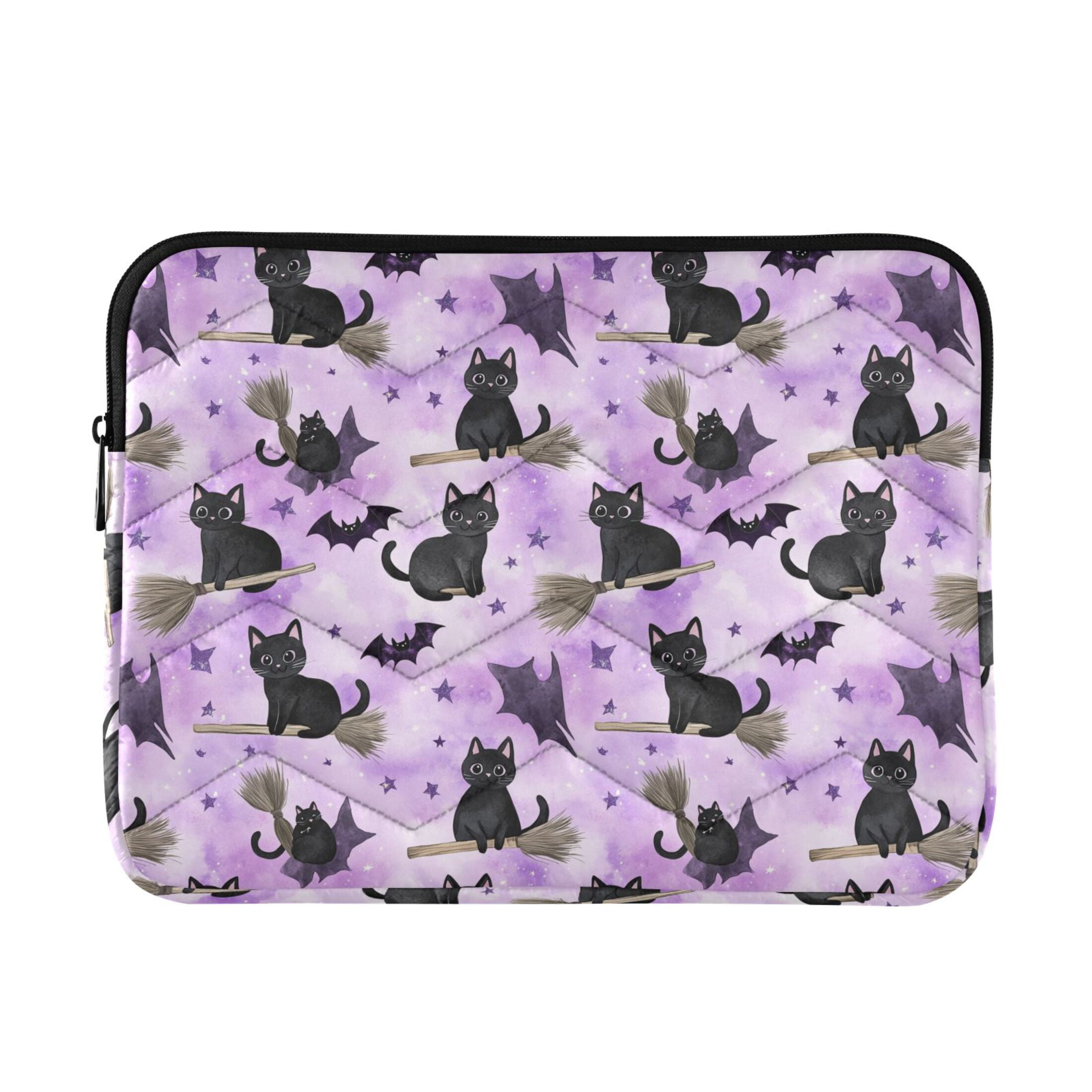 WOBOGO Broomstick Black Cat Laptop Sleeve 15.7 inch Lightweight Zipper ...
