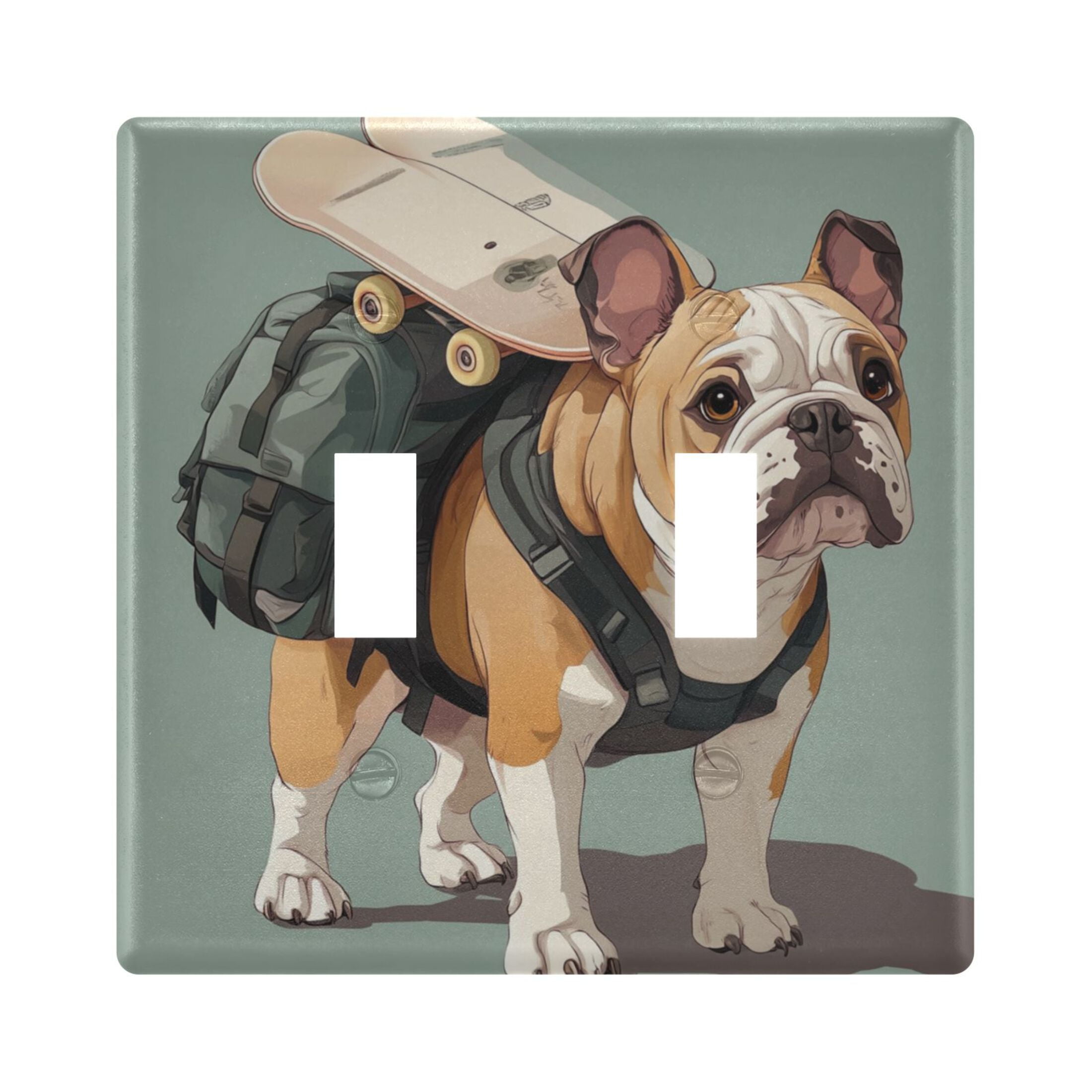 WOBOGO Bulldog Carrying Skateboards 2-hole Switch Plates PC Flame ...