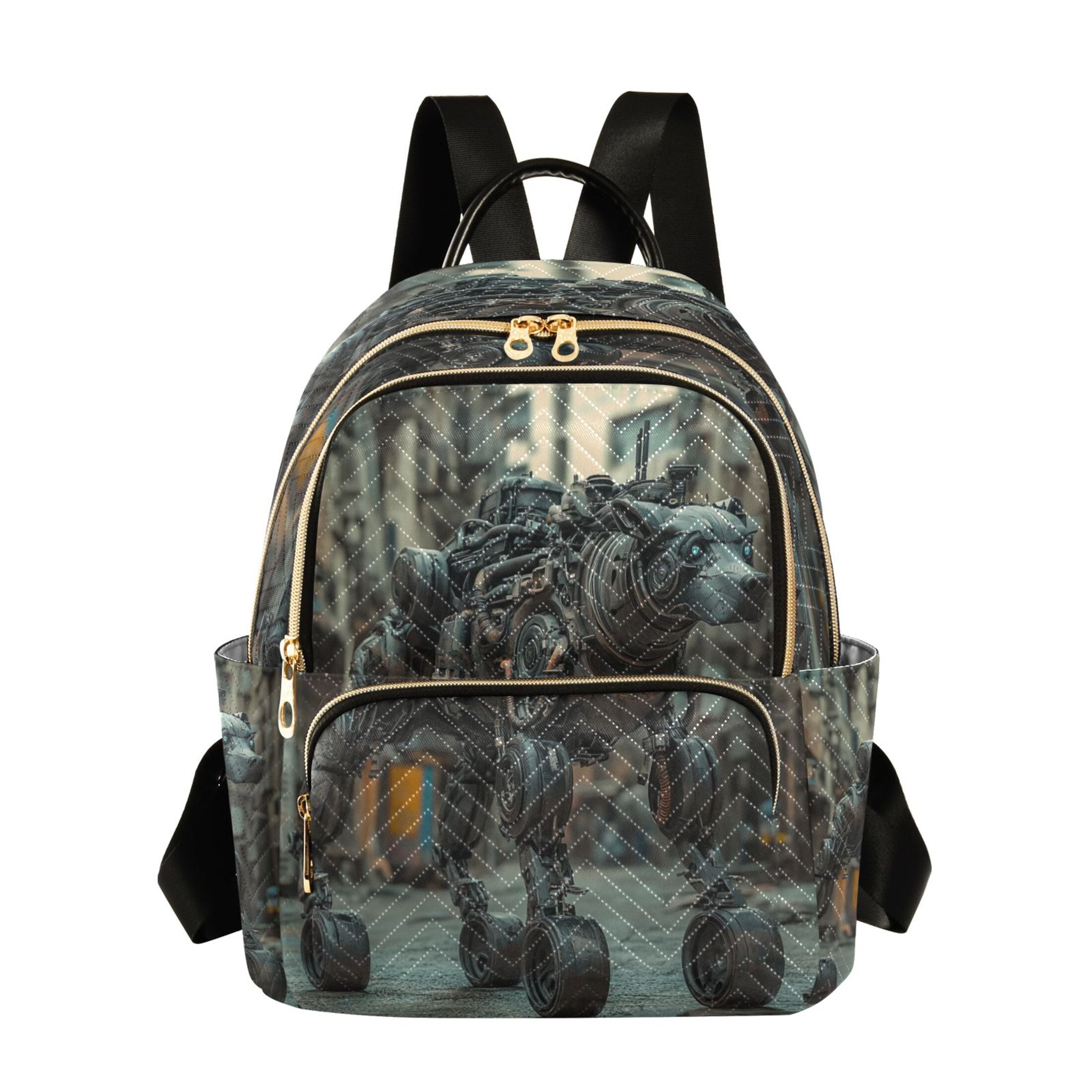 WOBOGO Bully Robot Dog Patterns Butterfly Backpack Durable Lightweight ...