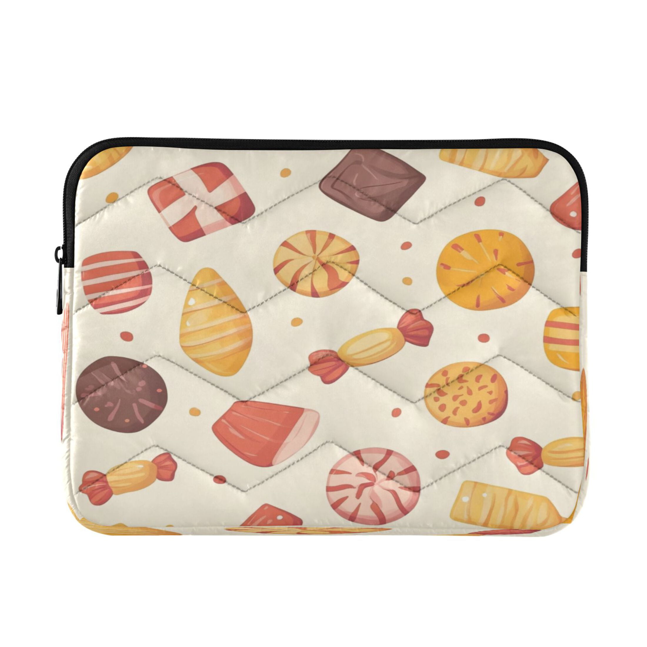 WOBOGO Candy Snacks Pattern Laptop Sleeve 15.7 inch Lightweight Zipper ...