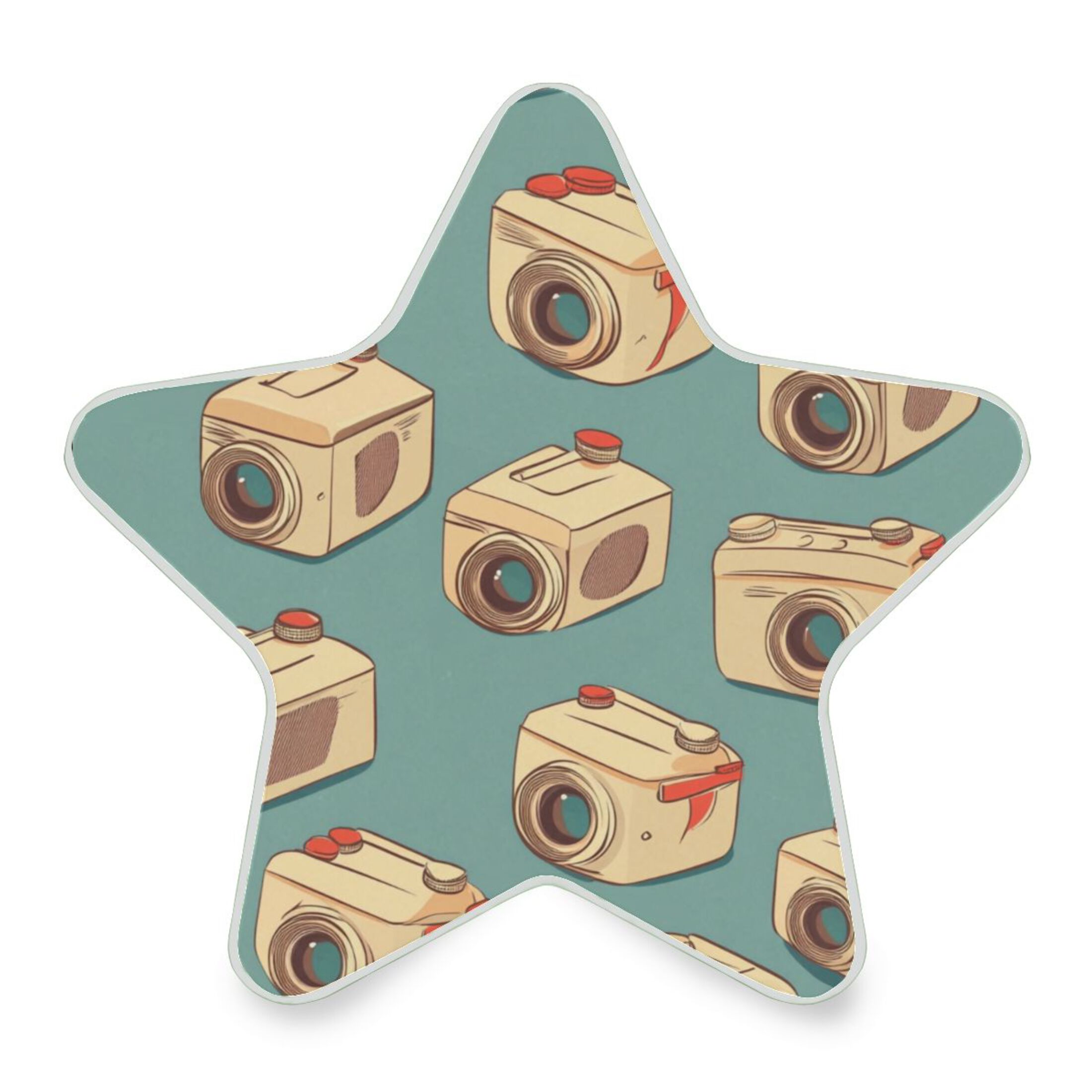 WOBOGO Cartoon Camera Pattern LED Star Night Light 0.2 Watt Wall Plug ...