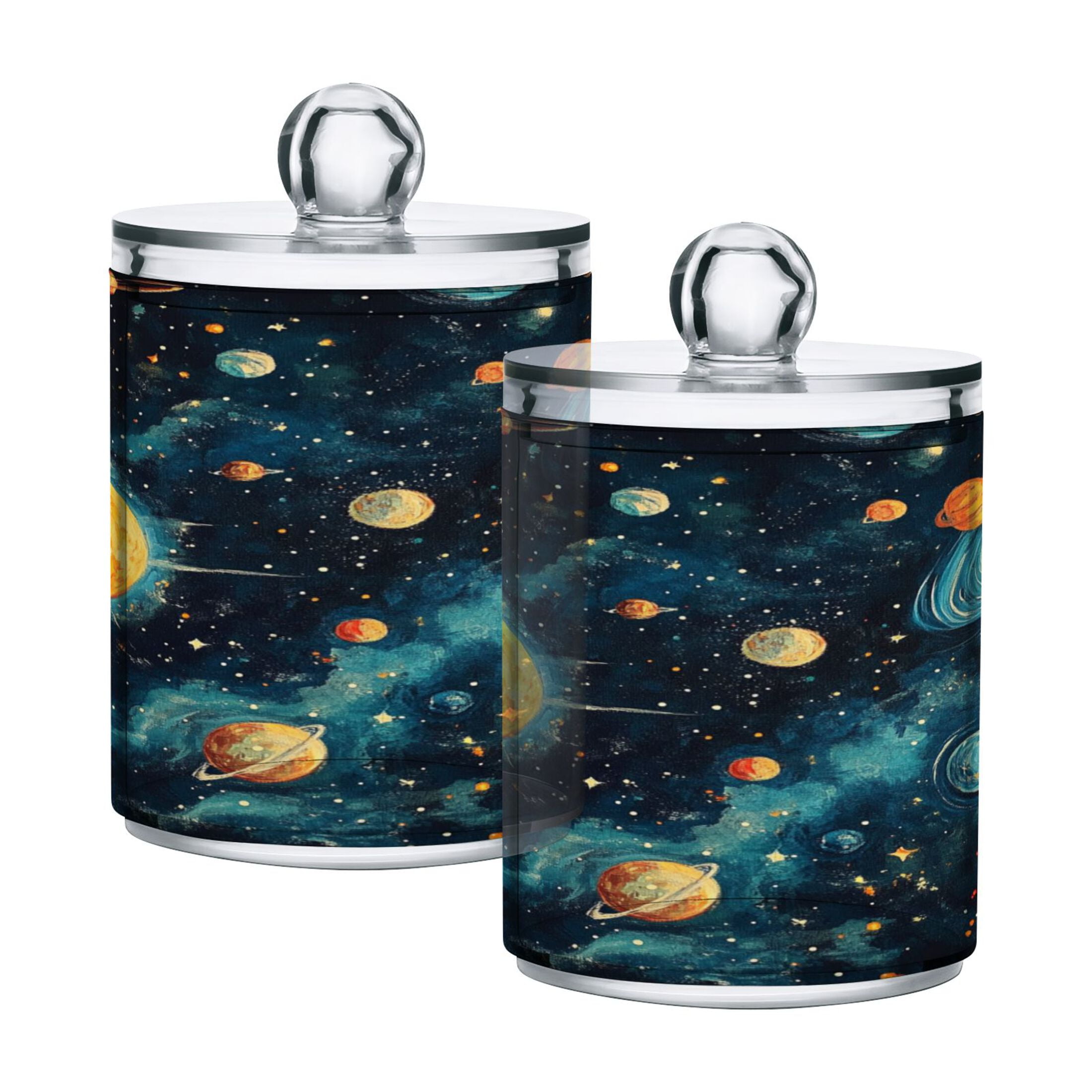 WOBOGO Cartoon Degas-style Cosmic Background Transparent Plastic Jar ...