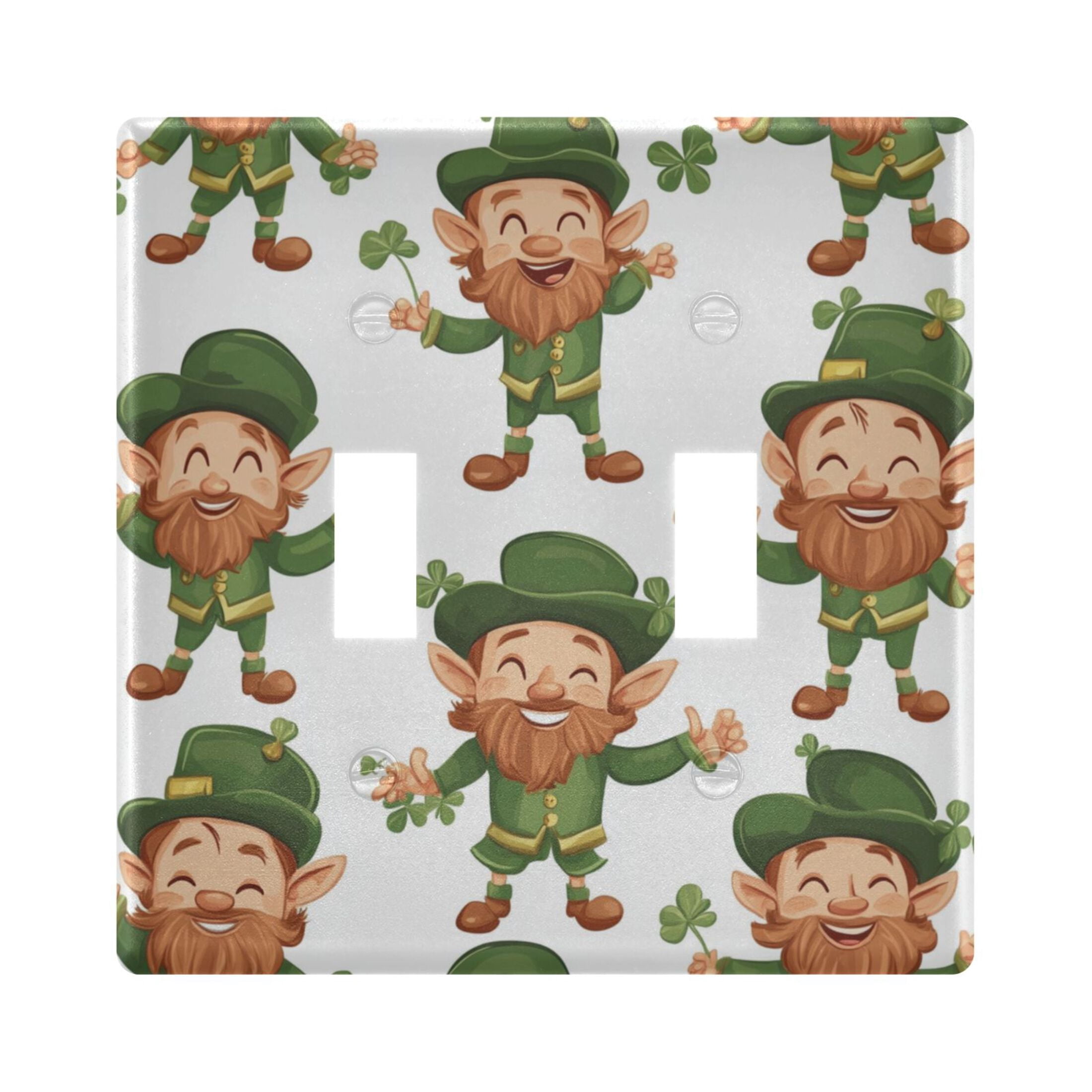 WOBOGO Cartoon Leprechauns Pattern on White Background 2-hole Switch ...