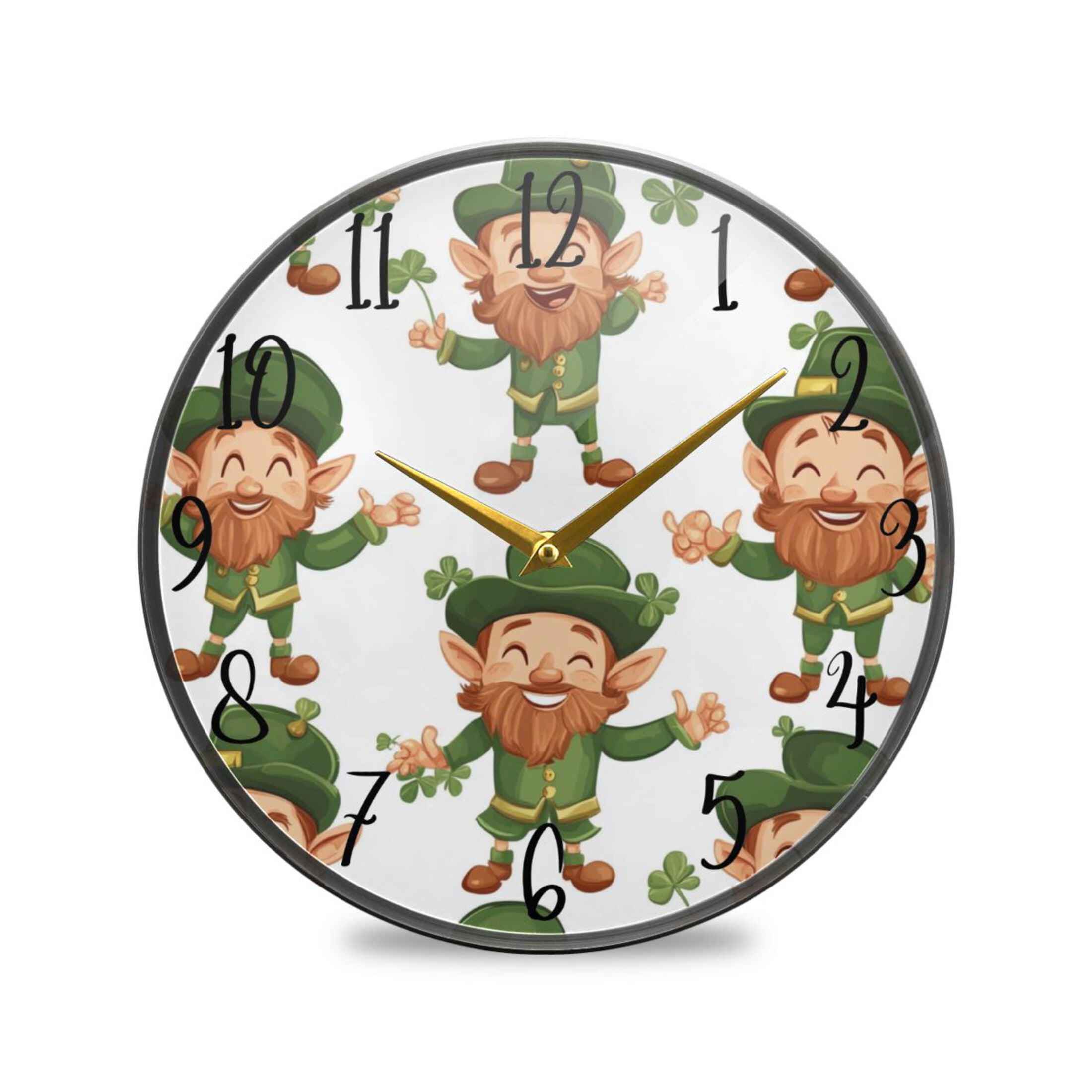 WOBOGO Cartoon Leprechauns Pattern on White Background Acrylic Wall ...