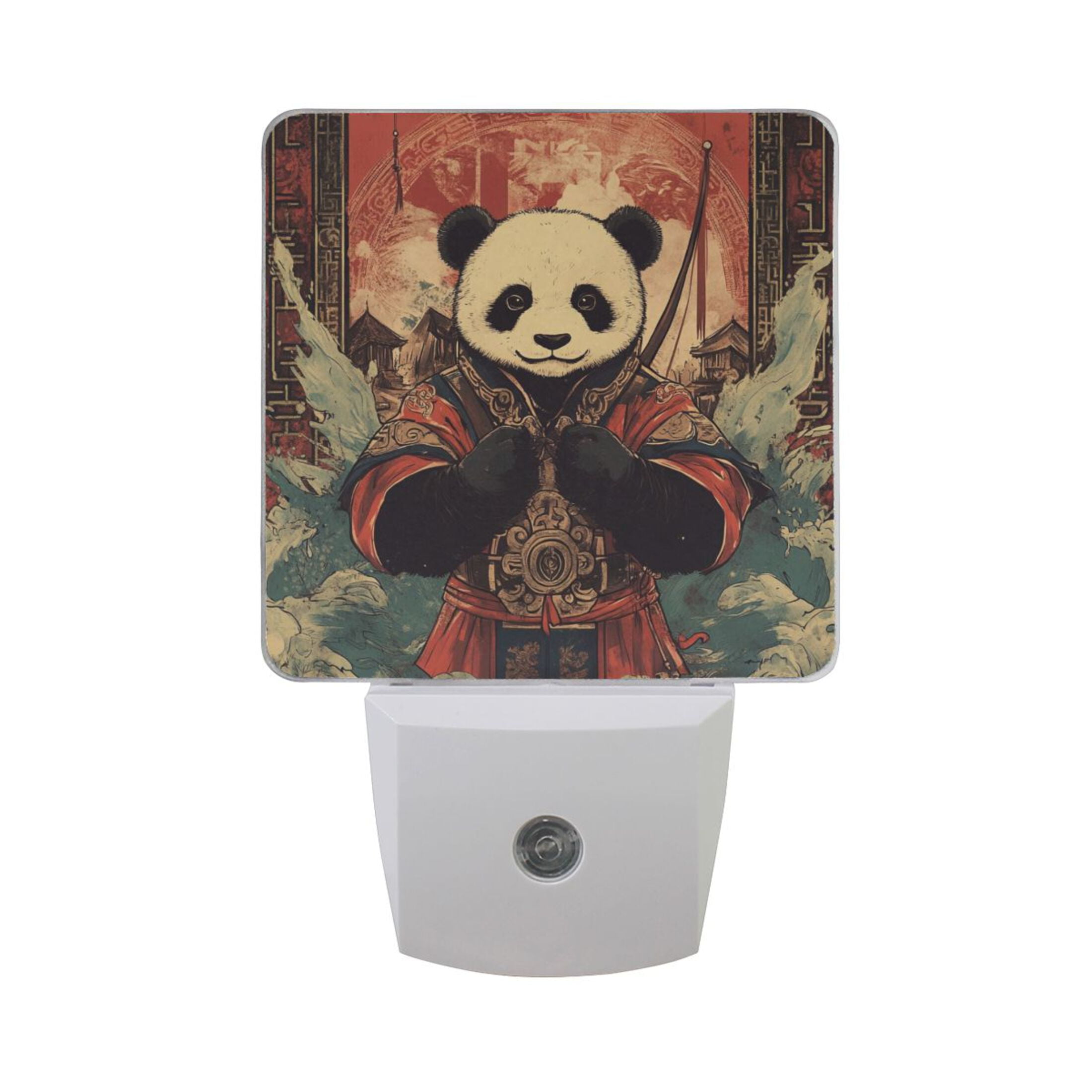 WOBOGO Chinese Style Panda LED Night Light 2 Pcs Set 0.5 Watt Wall Plug ...