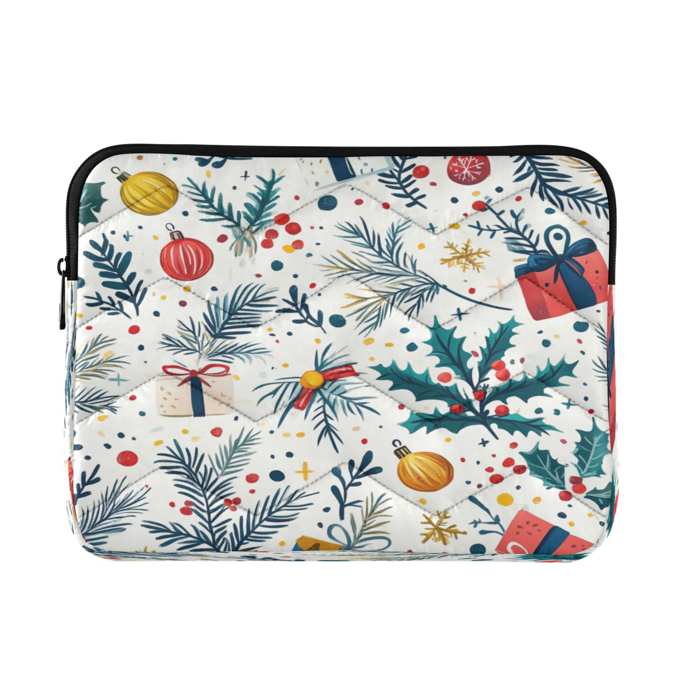 WOBOGO Christmas Tree Pattern with Gift Boxes and Bells Laptop Sleeve ...