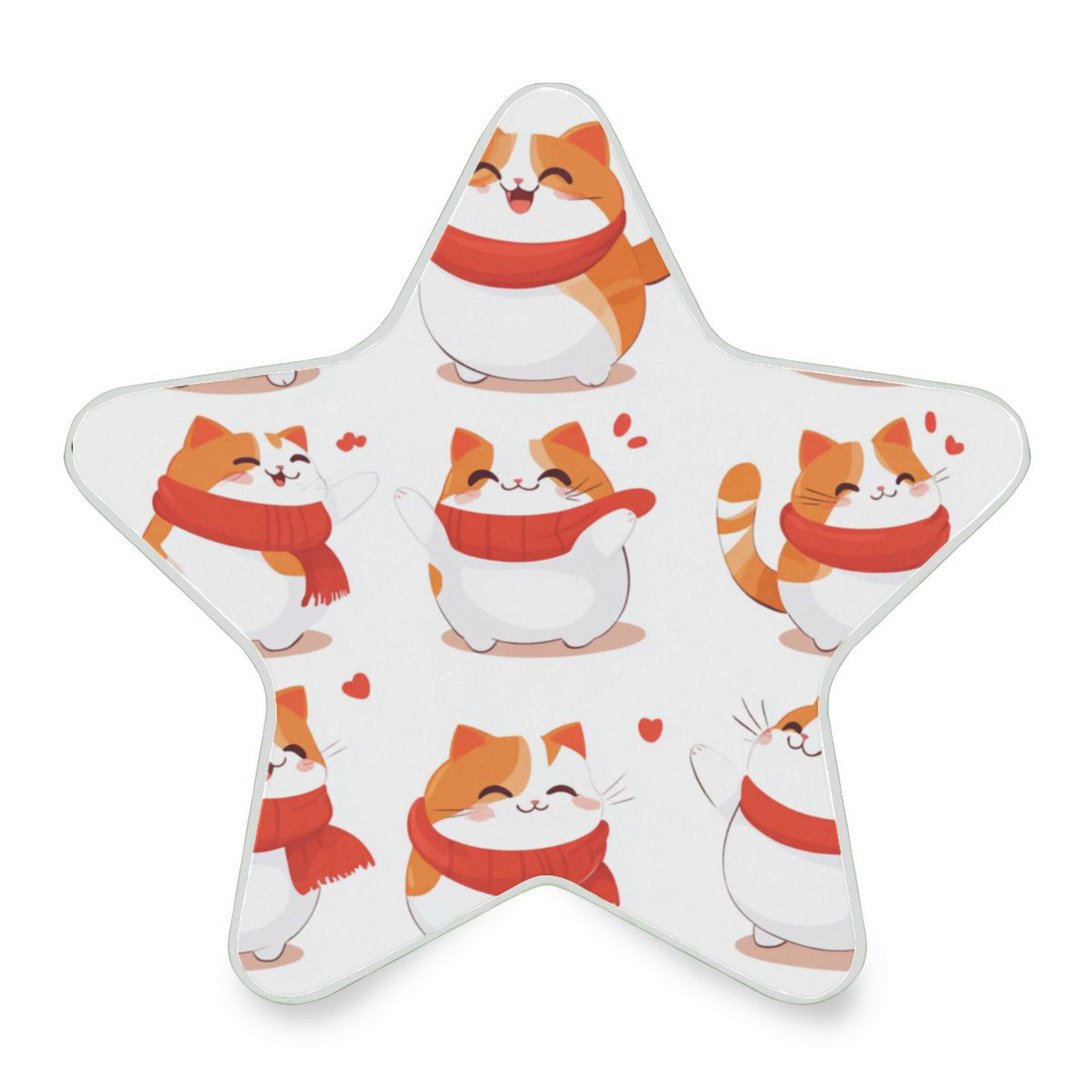 WOBOGO Chubby Cat with Various Expressions LED Star Night Light 0.2 ...