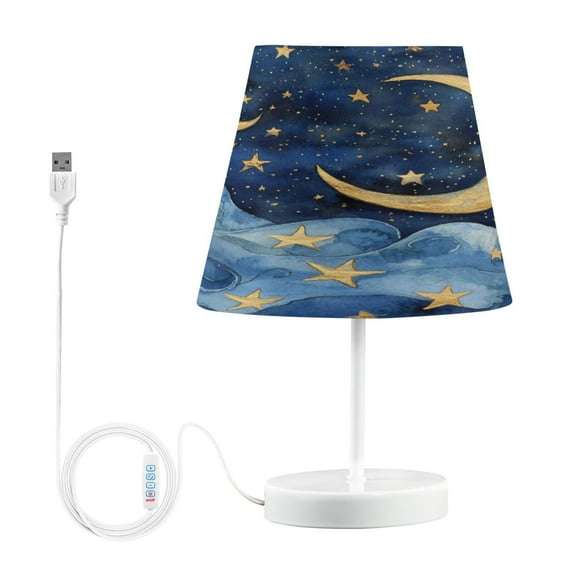 WOBOGO Cloudy Sea Night Sky Table Lamps Bedroom 3-Speed Dimmable Farm ...