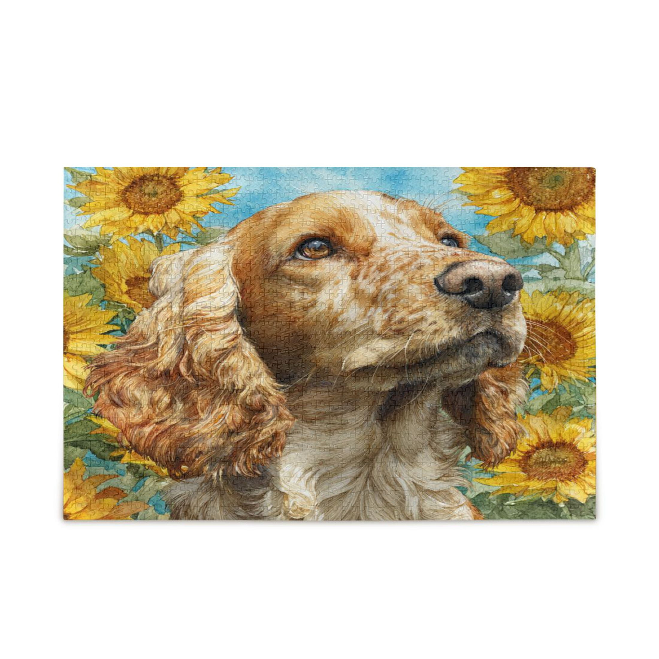WOBOGO Cocker Spaniel Dogs Puzzle Challenge 1000 Piece Jigsaw Suitable ...