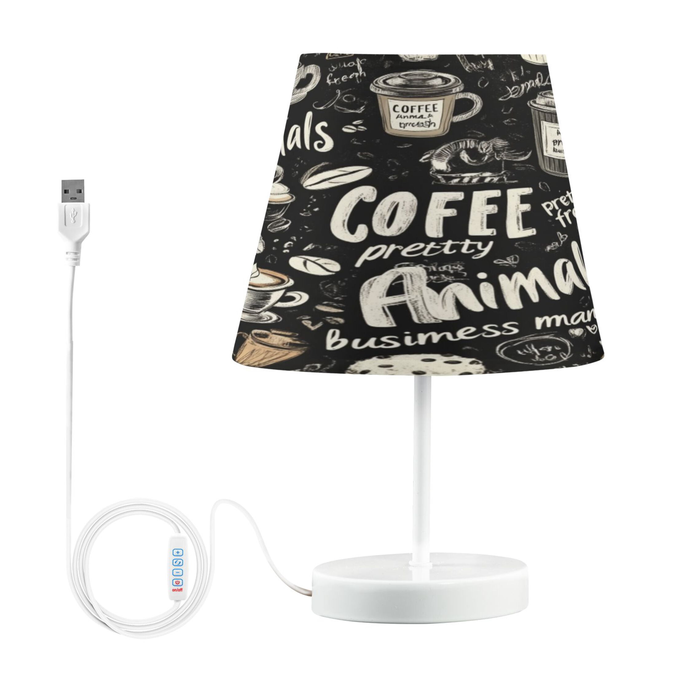WOBOGO Coffee Picture Table Lamps Bedroom 3-Speed Dimmable Farm Style ...