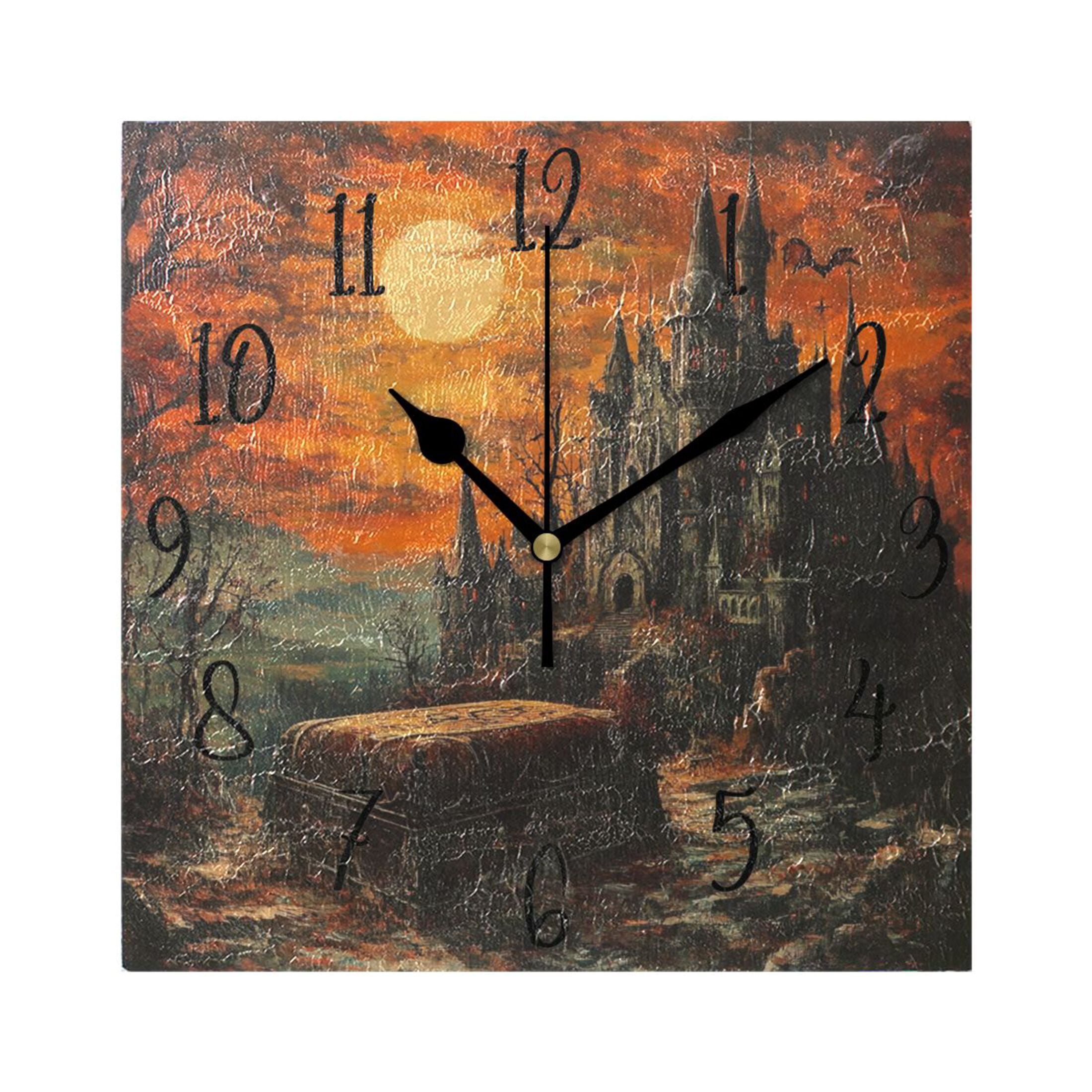 WOBOGO The Coffin Of The Vampire Count Wall Clock 7.78 Inch Battery ...