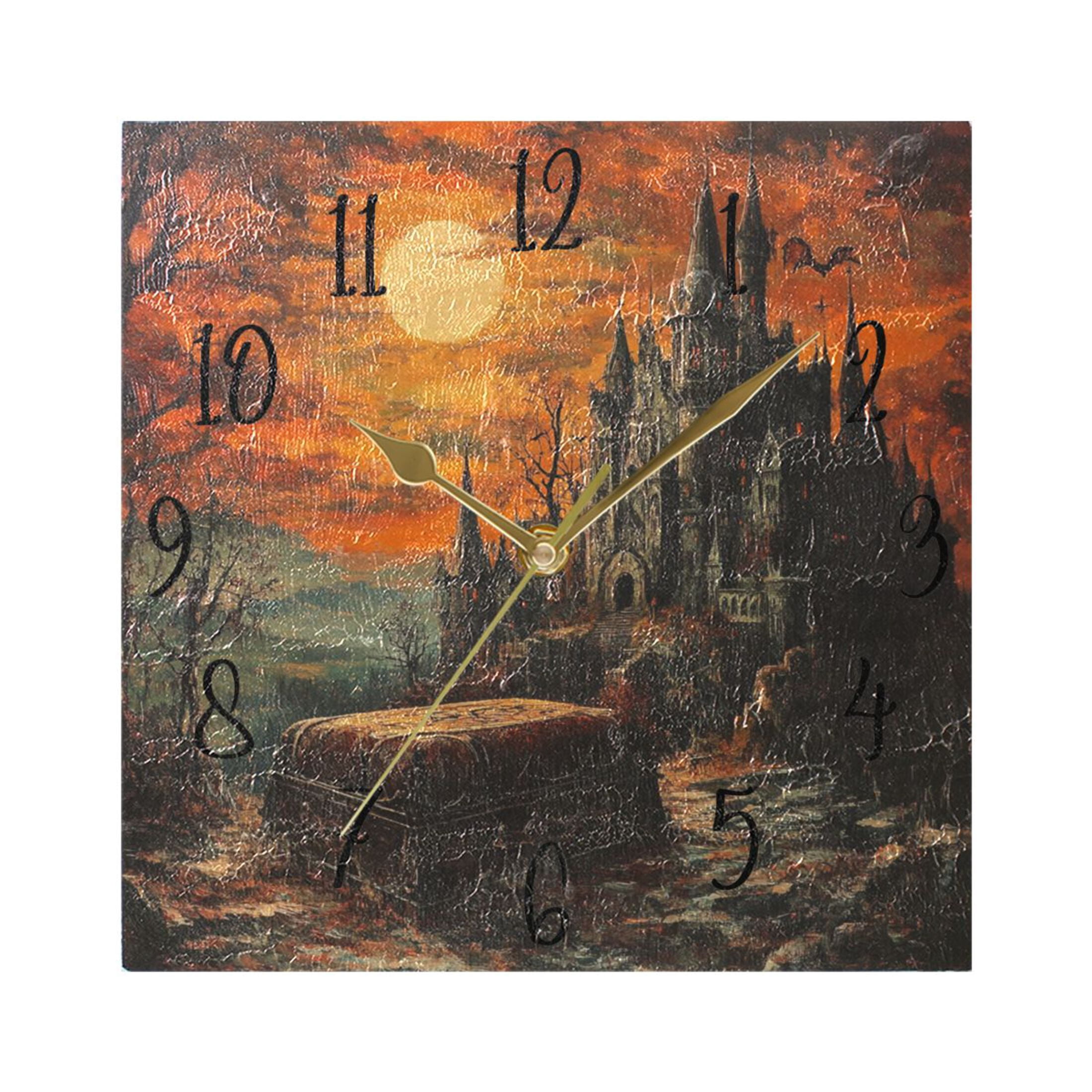 WOBOGO The Coffin Of The Vampire Count Wall Clock 7.78 Inch Battery ...