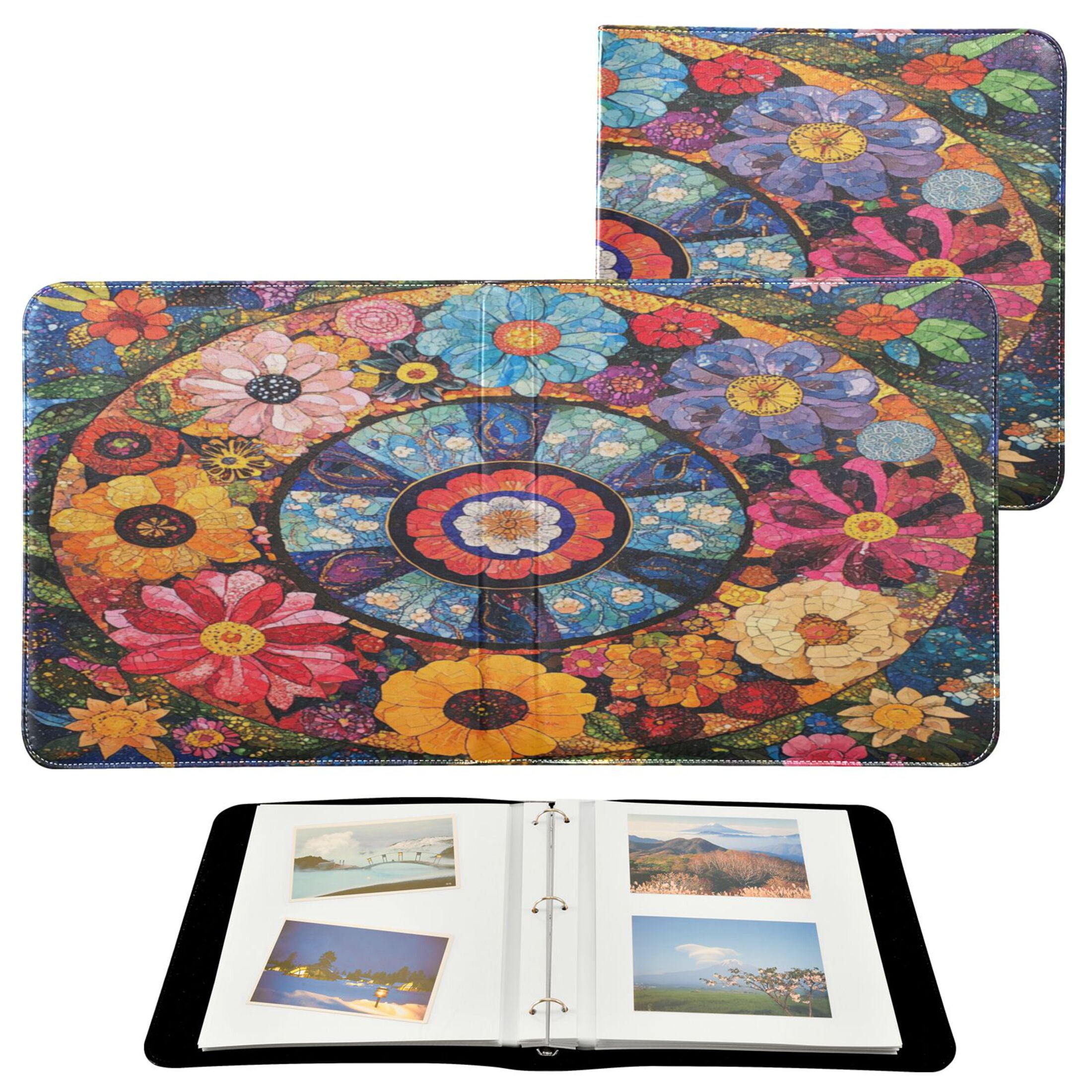 WOBOGO Collage Art Flower Photo Albums 20 Pages Large Capacity DIY Self ...