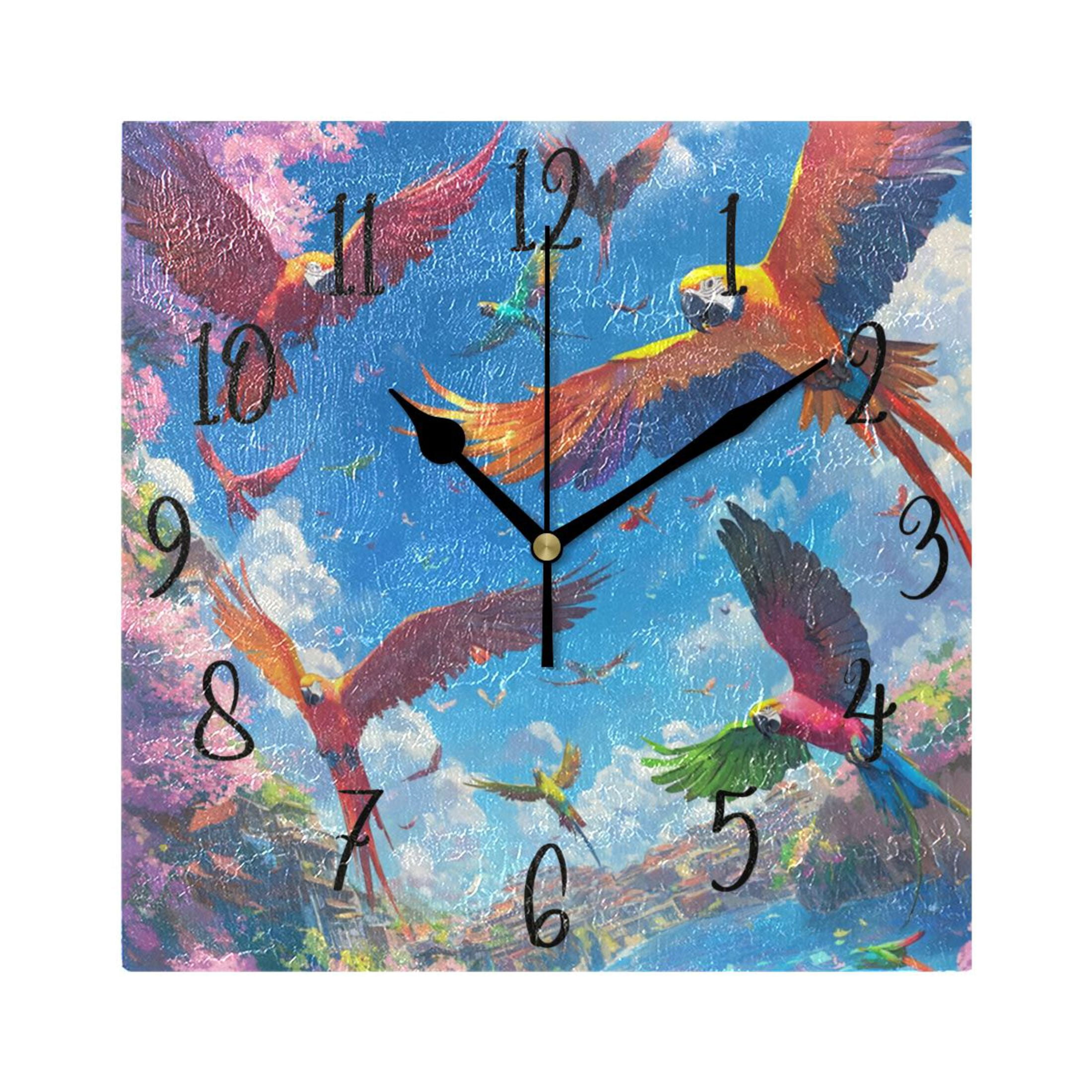 WOBOGO Colorful Carrots Wall Clock 7.78 Inch Battery Operated Silent ...