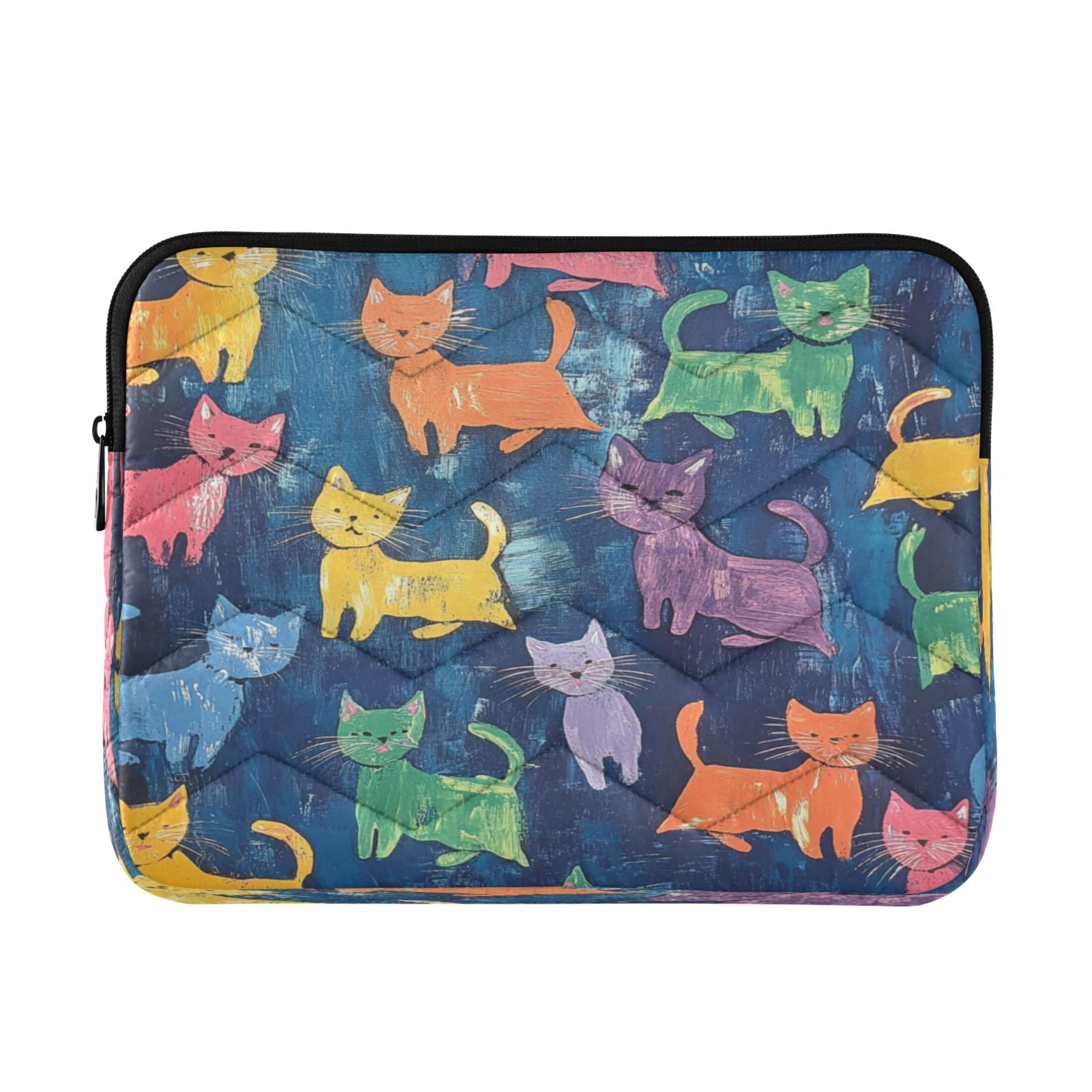 WOBOGO Colorful Cats Laptop Sleeve 13.4 inch Lightweight Zipper Design ...