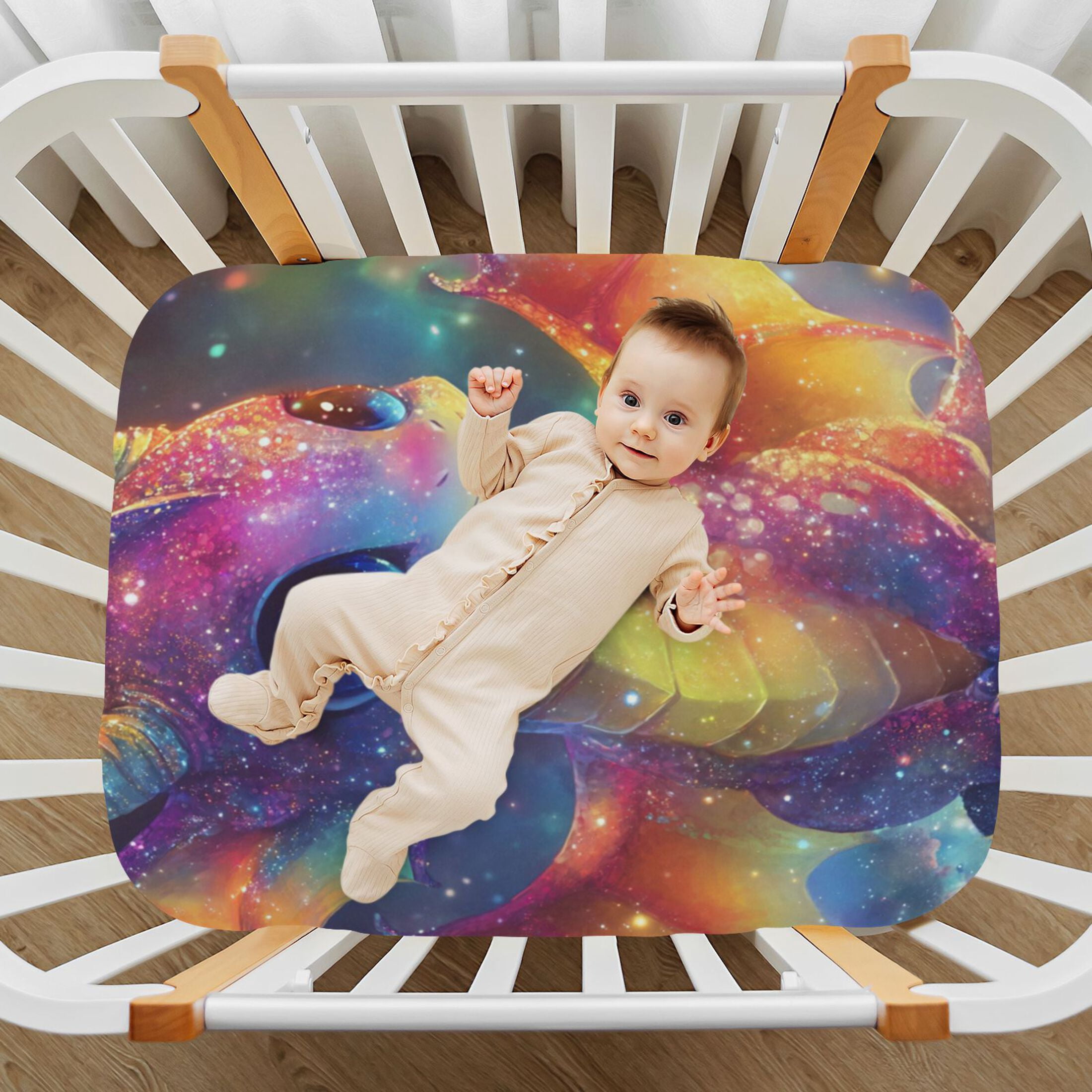 WOBOGO Colorful Dragon Baby Baby Crib Sheets Super Soft Microfiber ...