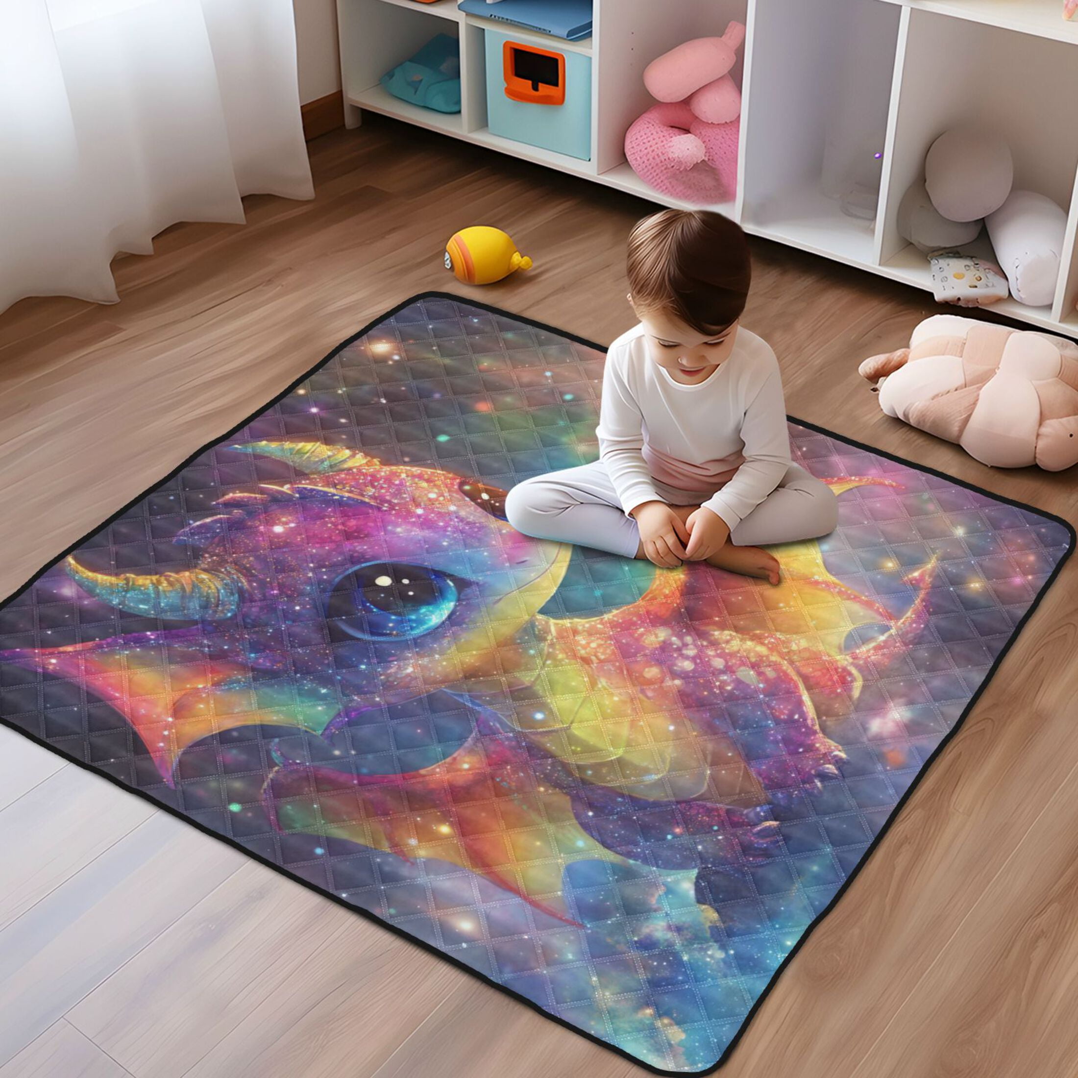 WOBOGO Colorful Dragon Baby Baby Playmats Extra Large Waterproof ...