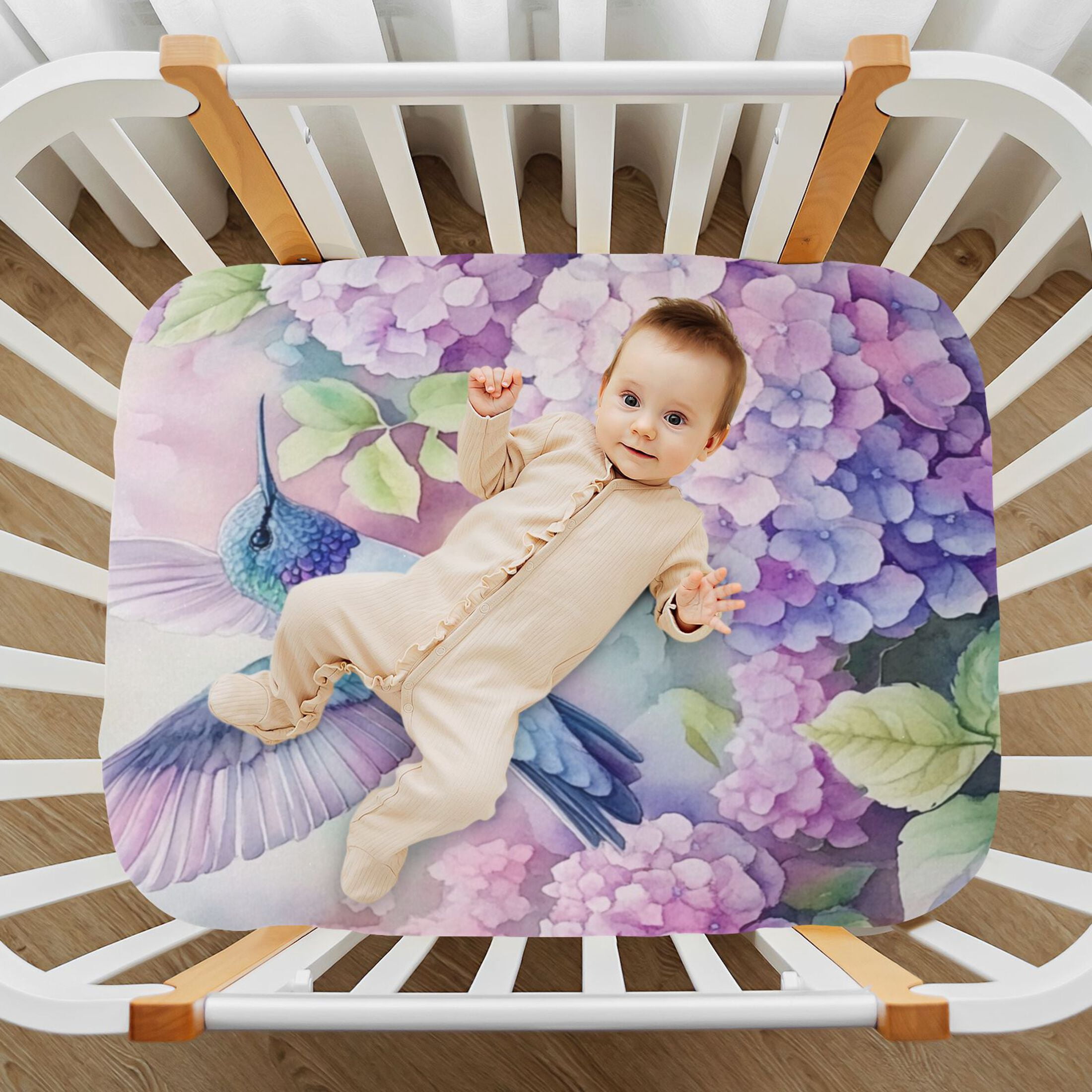 WOBOGO Colorful Pretty Bird Baby Crib Sheets Super Soft Microfiber ...