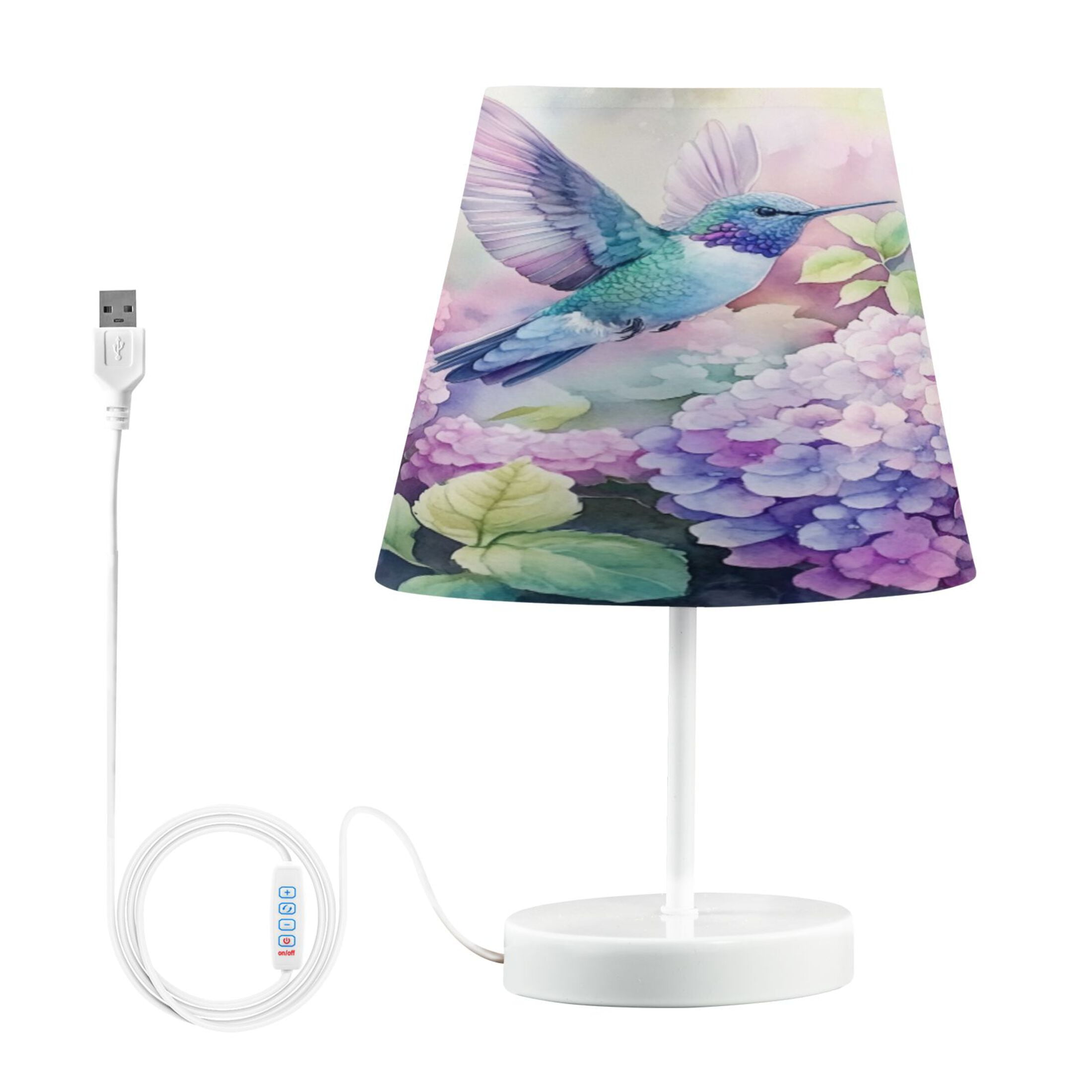 WOBOGO Colorful Pretty Bird Table Lamps Bedroom 3-Speed Dimmable Farm ...