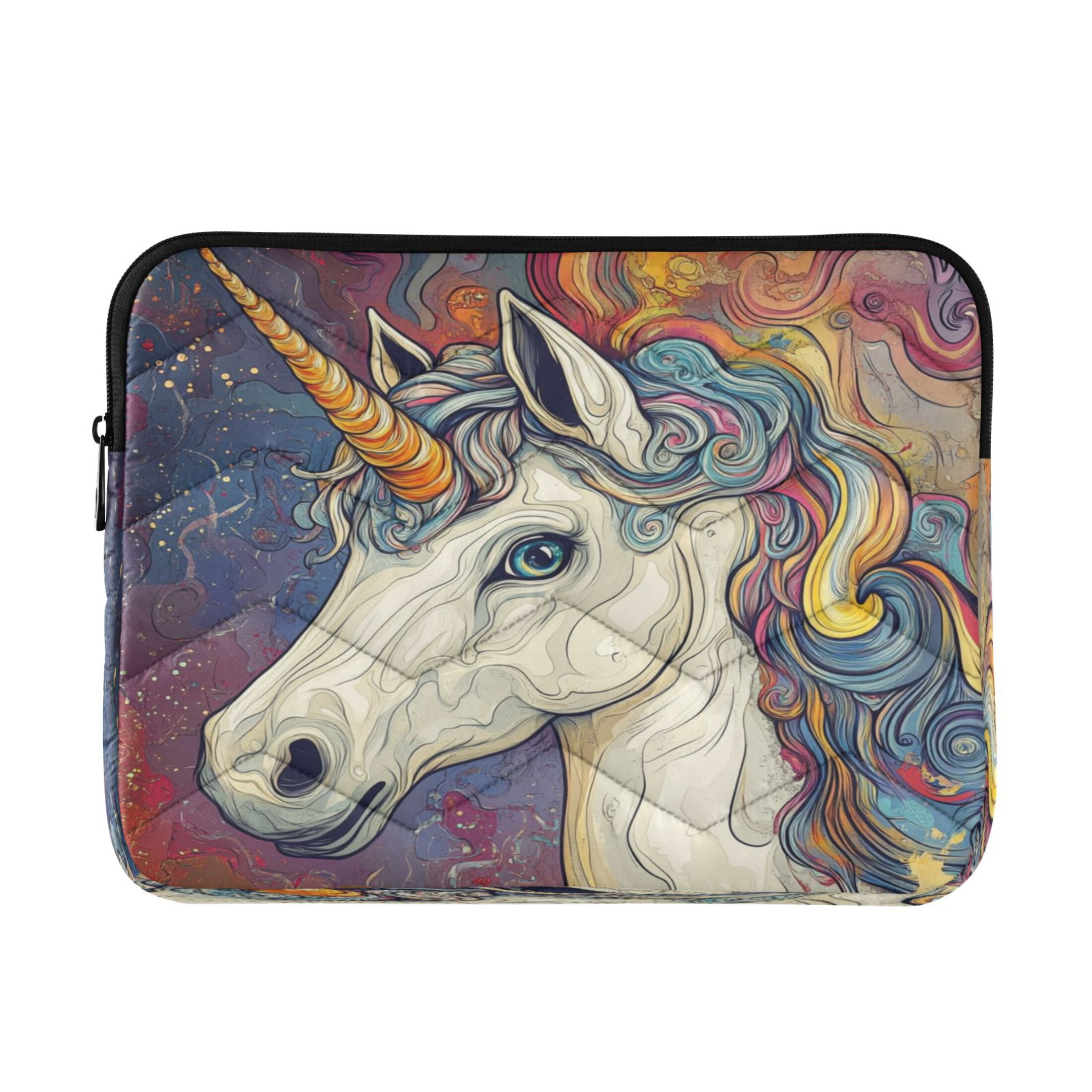 WOBOGO Colorful Unicorns Laptop Sleeve 15.7 inch Lightweight Zipper ...