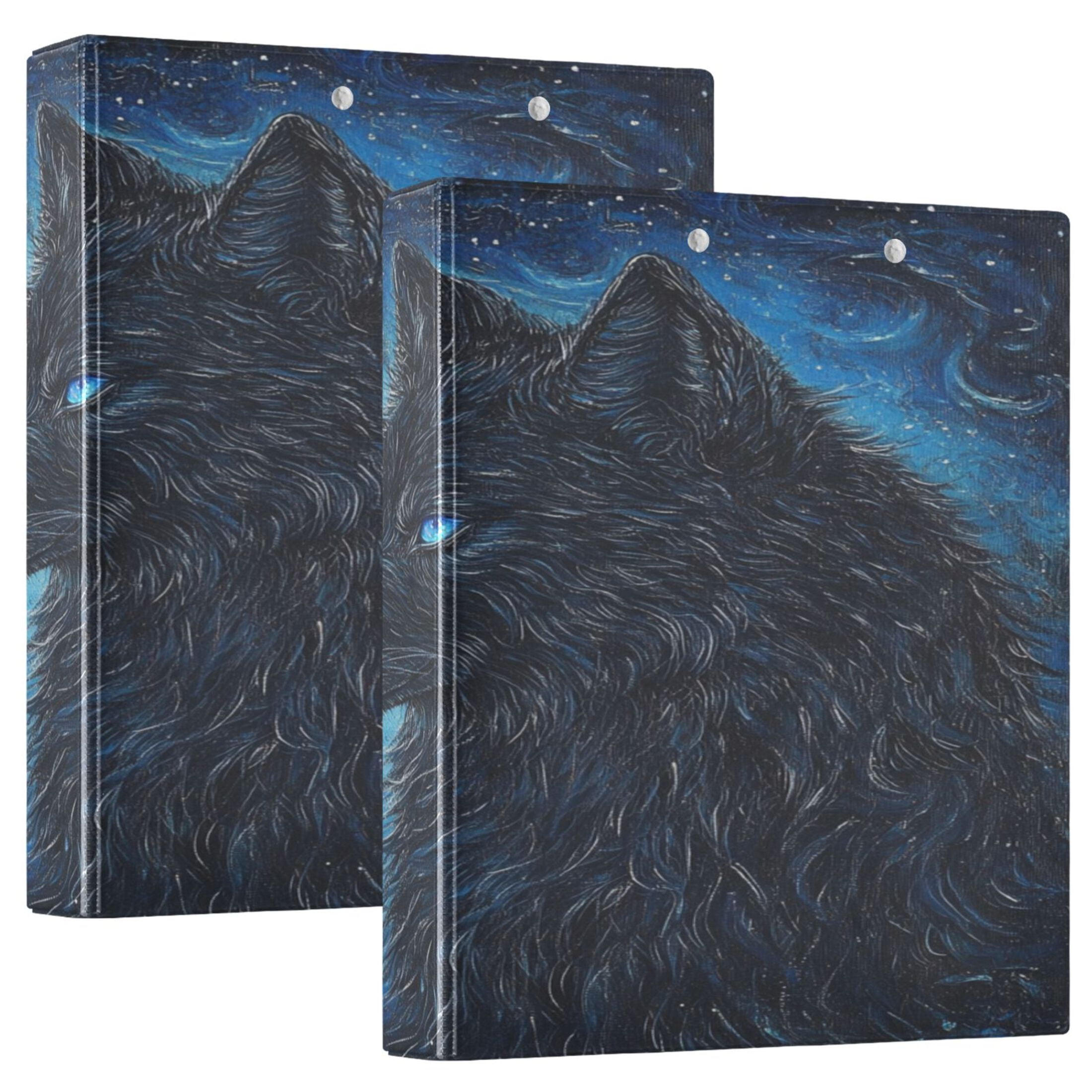 WOBOGO Cool Black Wolf File Folders Extra Large Capacity to Hold 200 ...
