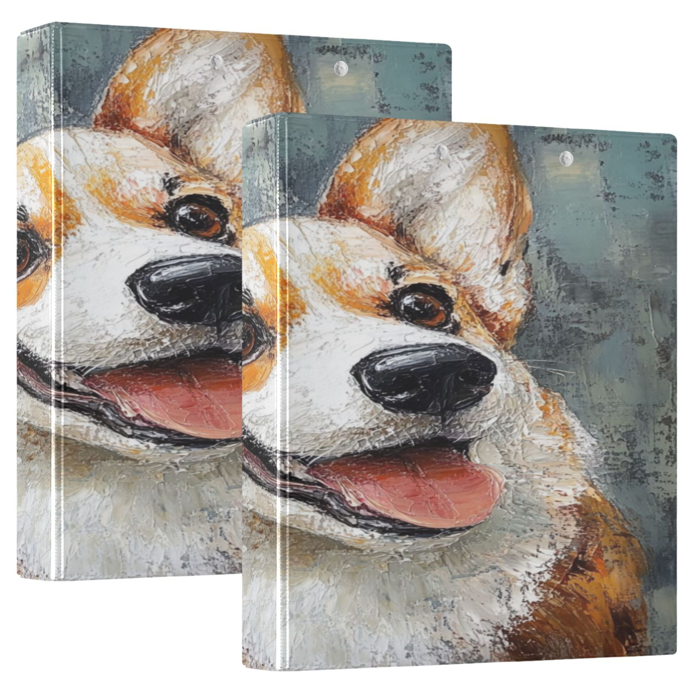 WOBOGO Corgi with Oil Painting Style File Folders Extra Large Capacity ...