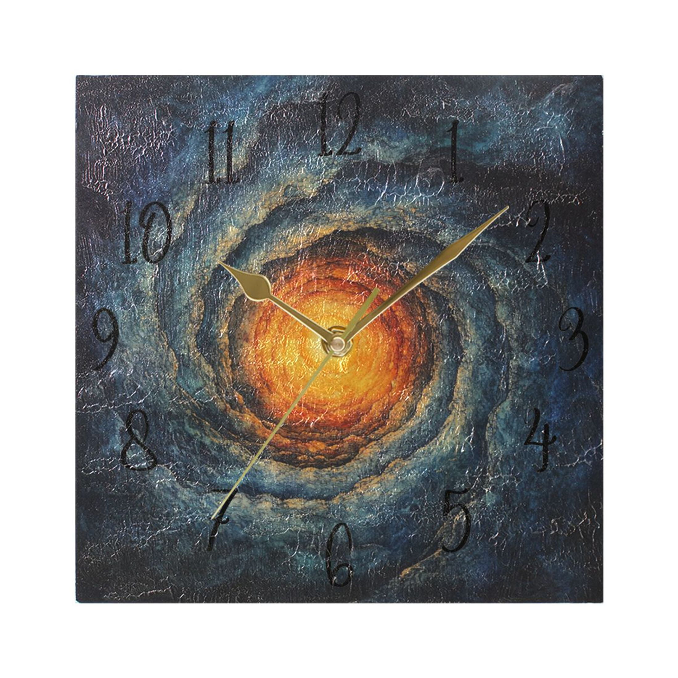 WOBOGO Cosmic Spiral Wall Clock 7.78 Inch Battery Operated Silent Unit ...