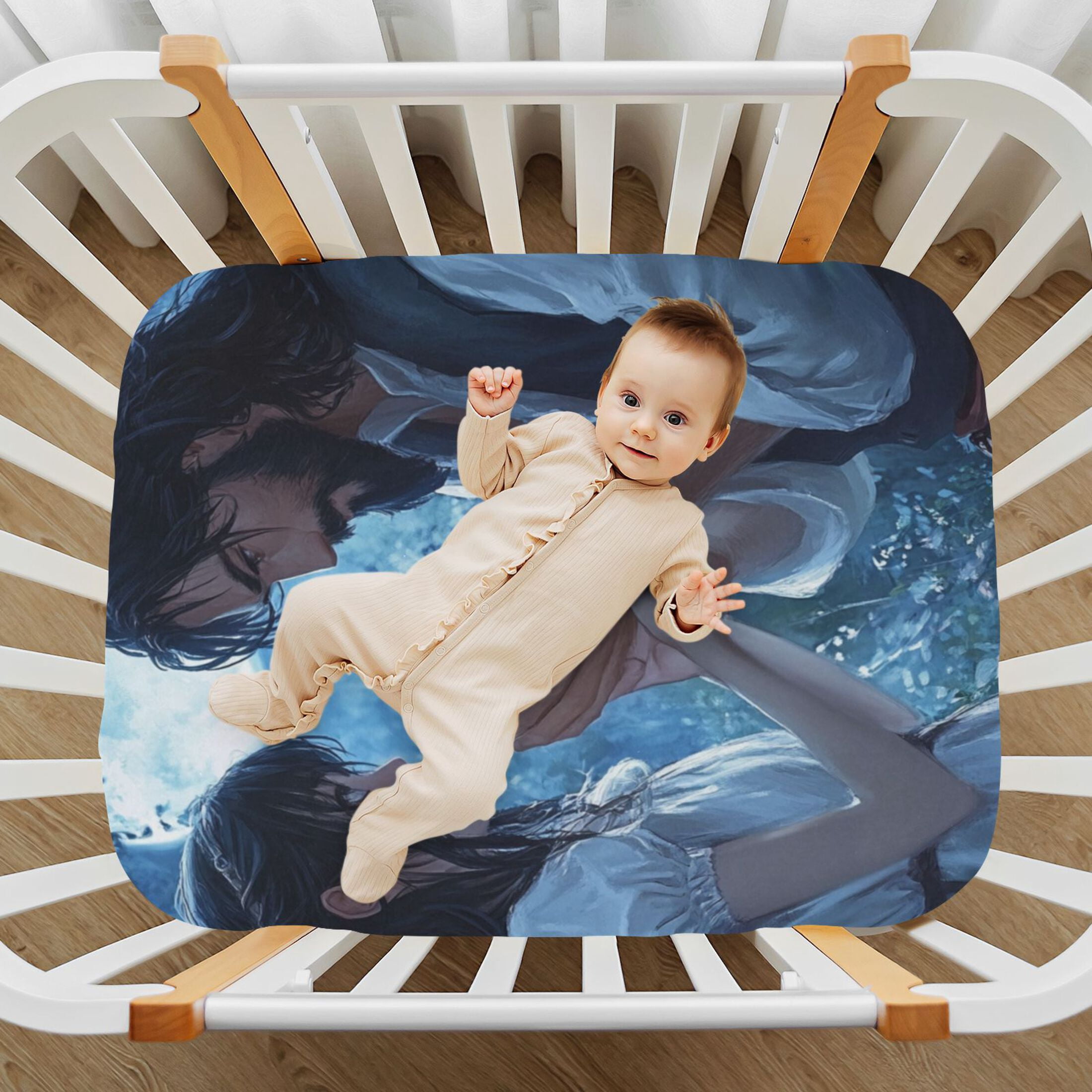 WOBOGO Couple Sharing Apples Together Baby Crib Sheets Super Soft ...