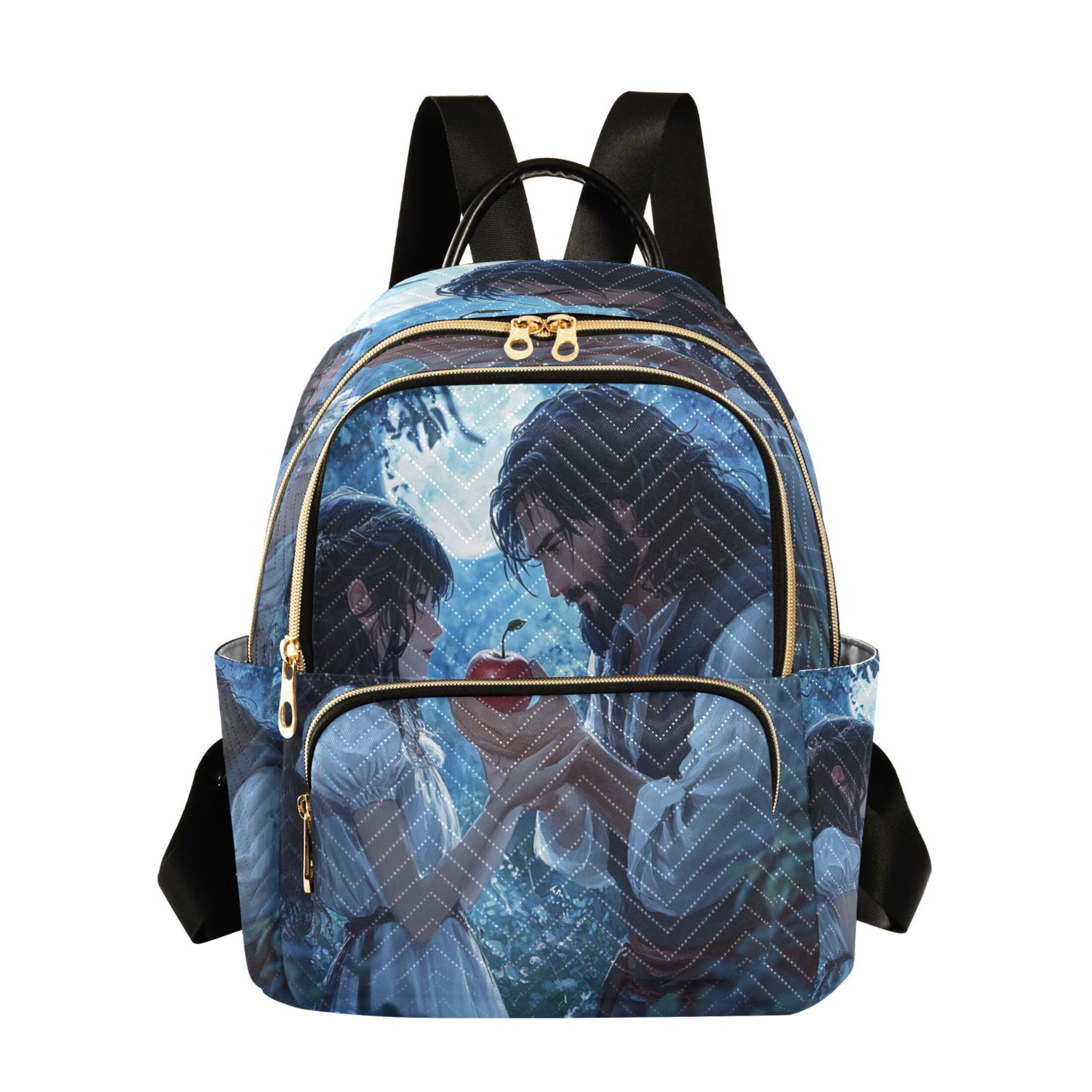 WOBOGO Couple Sharing Apples Together Butterfly Backpack Durable ...