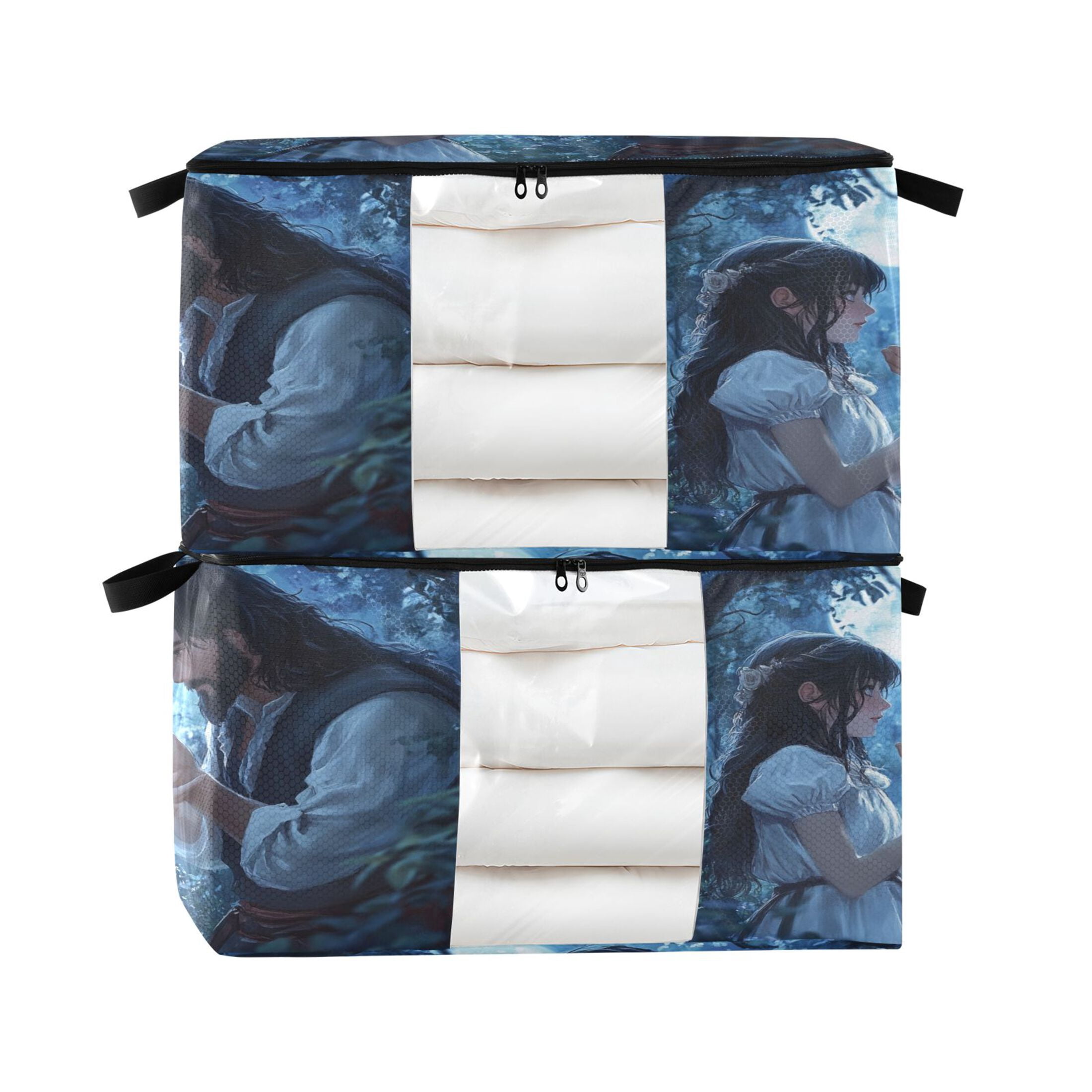WOBOGO Couple Sharing Apples Together Clothes Storage 2Pack Foldable ...