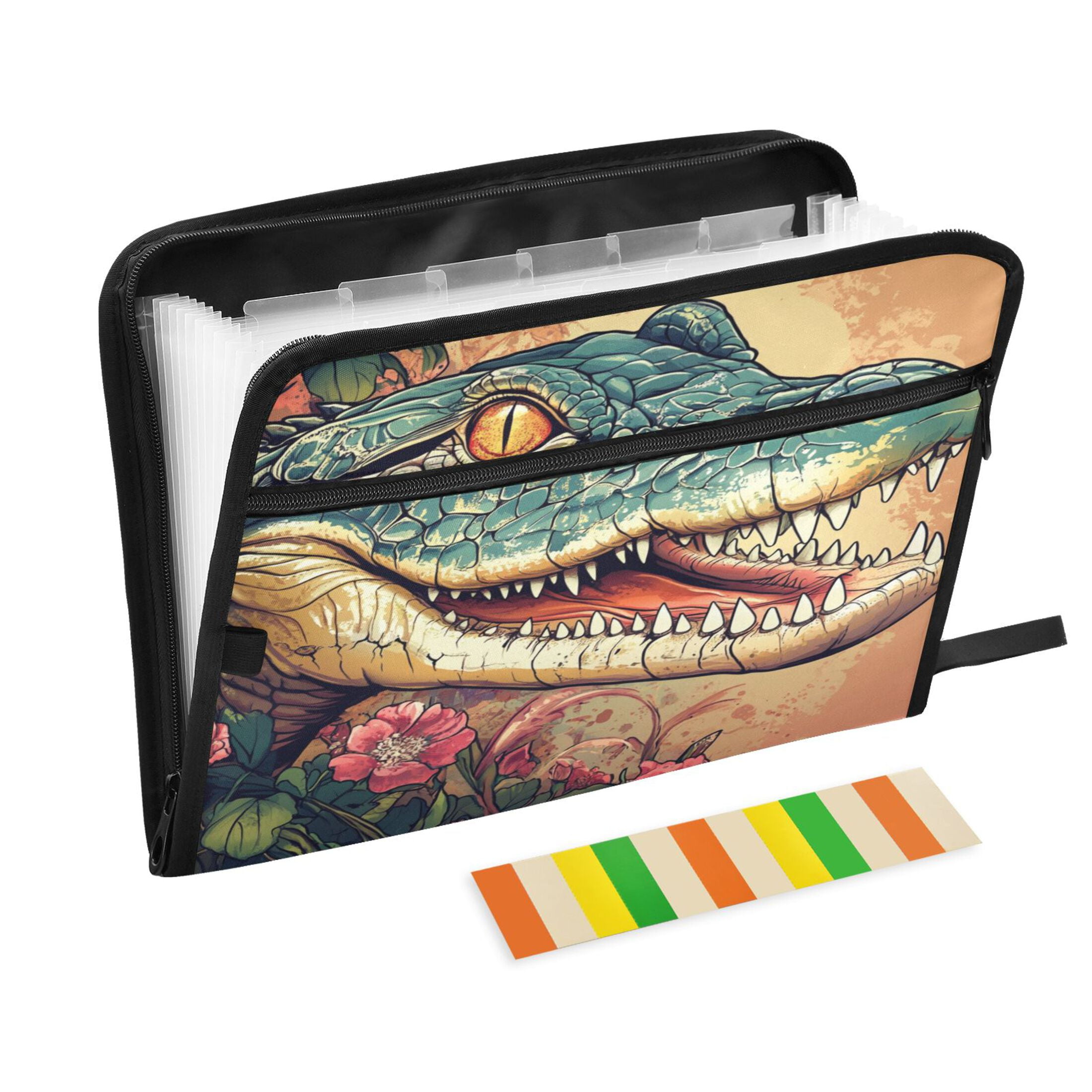 WOBOGO Crocodile Illustration in Realistic Style Expanding File Folder ...