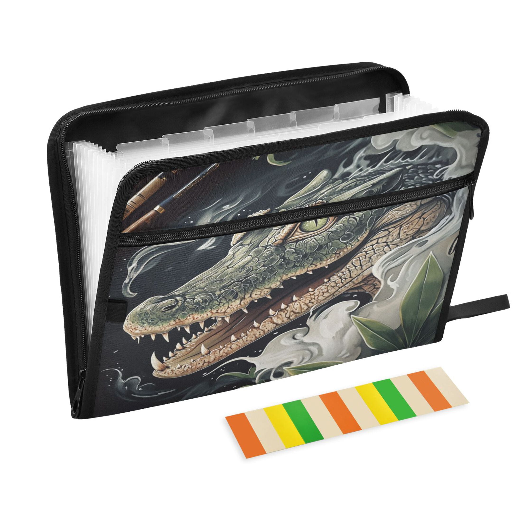 WOBOGO Crocodile Illustration in Realistic Style Expanding File Folder ...
