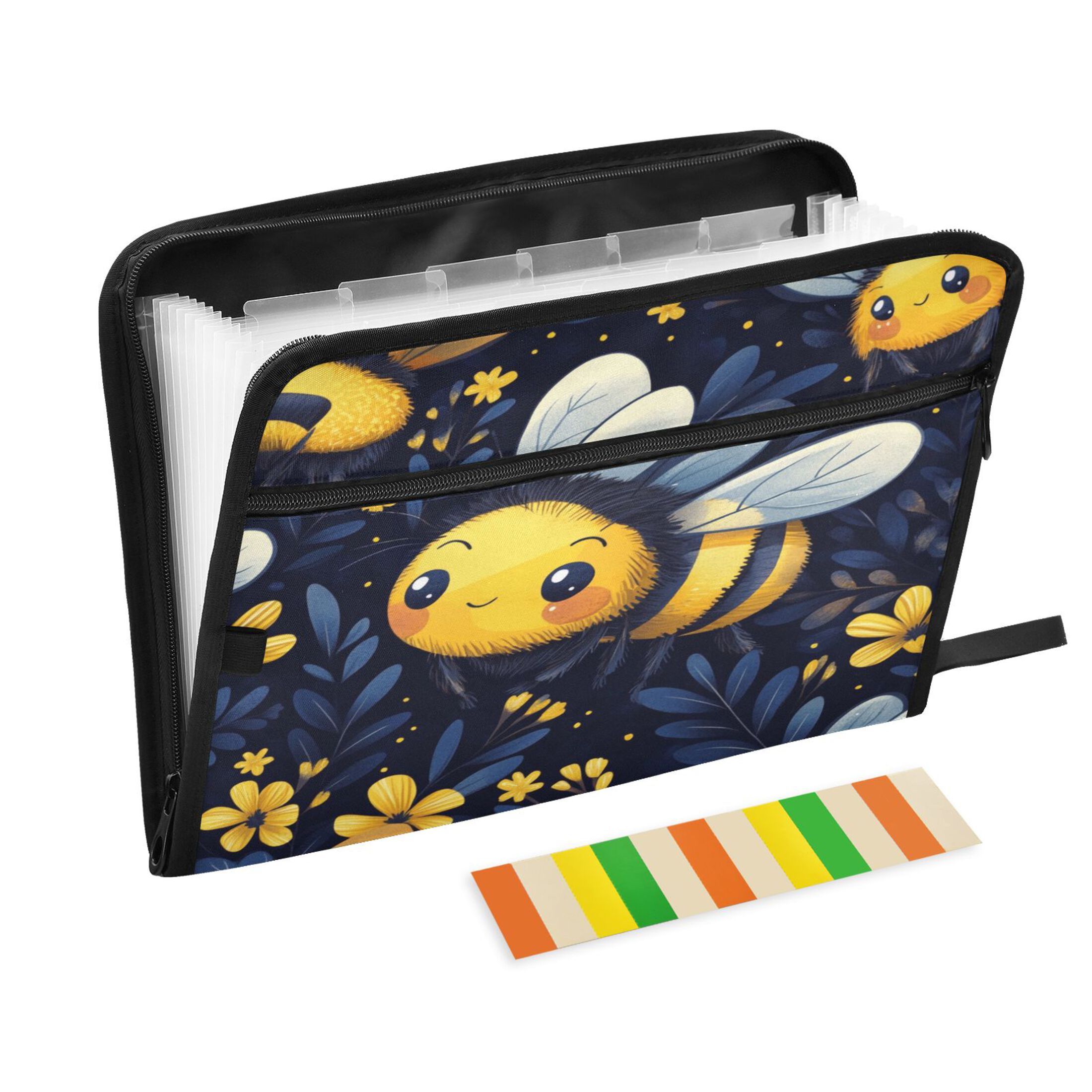 WOBOGO Cute Cartoon Bumble Bee Pattern Expanding File Folder Letter ...