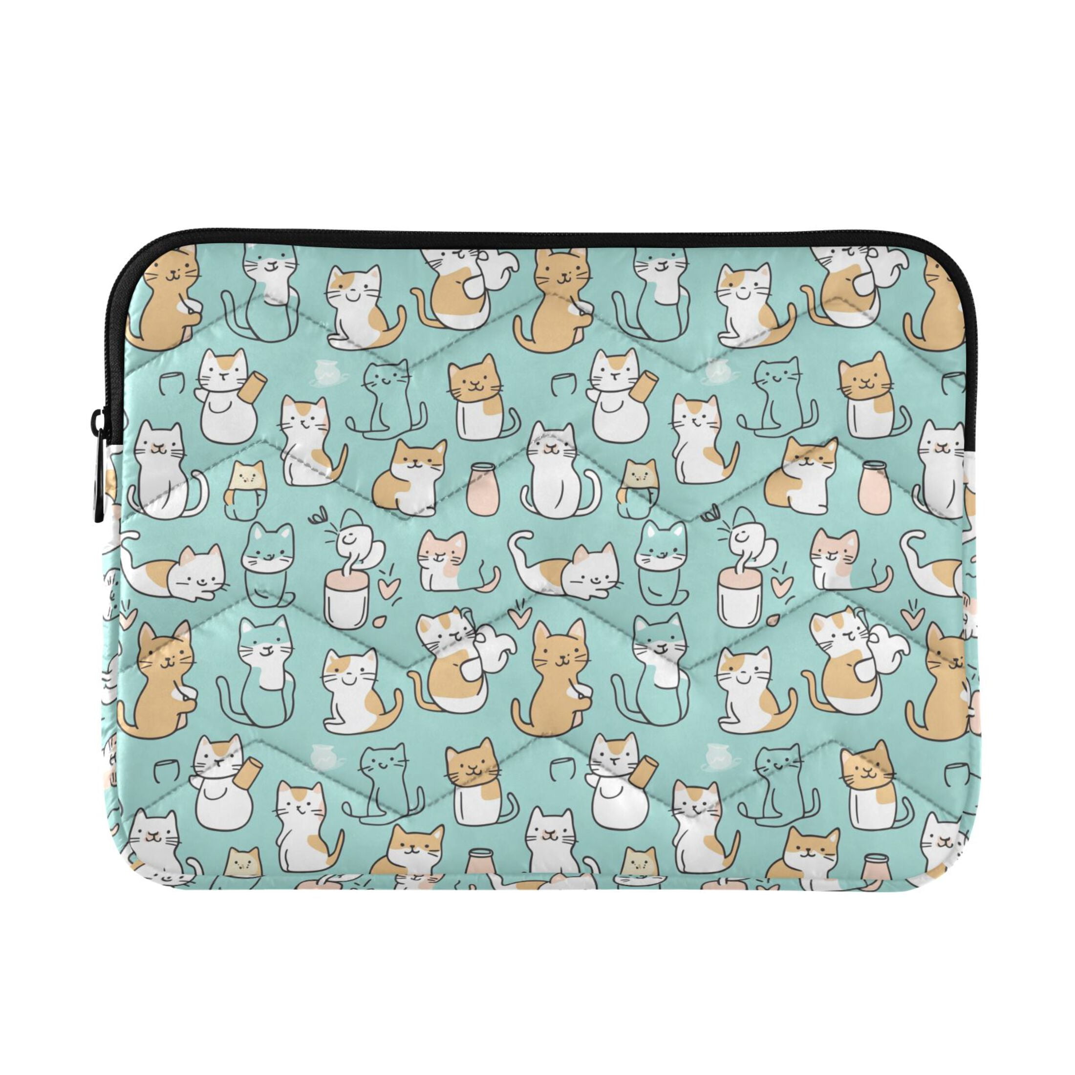 WOBOGO Cute Cartoon Cat Pattern Laptop Sleeve 15.7 inch Lightweight ...