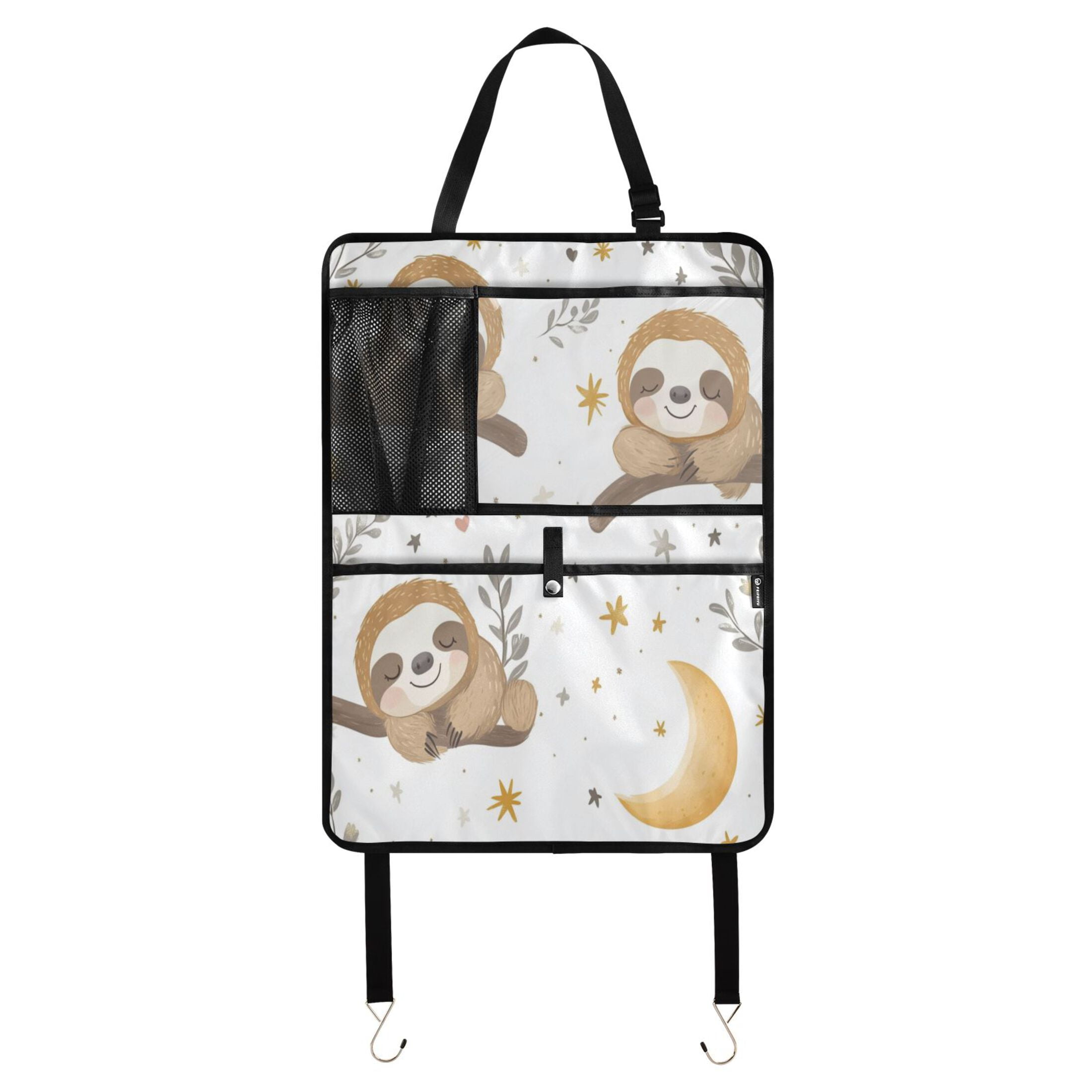 WOBOGO Cute Cartoon Sloth Pattern with Moon and Stars Backseat Car ...