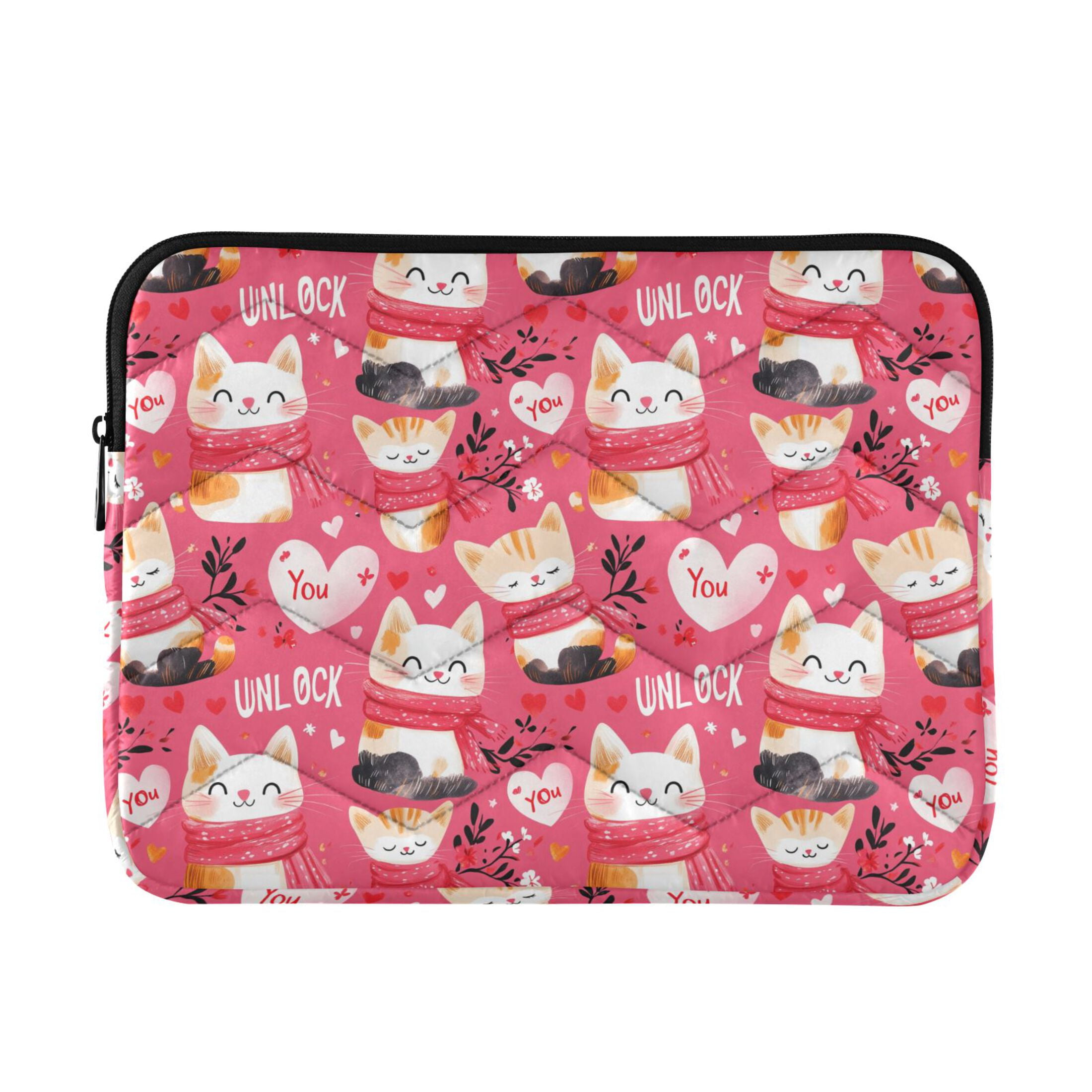 WOBOGO Cute Cats Wearing Scarves Laptop Sleeve 13.4 inch Lightweight ...