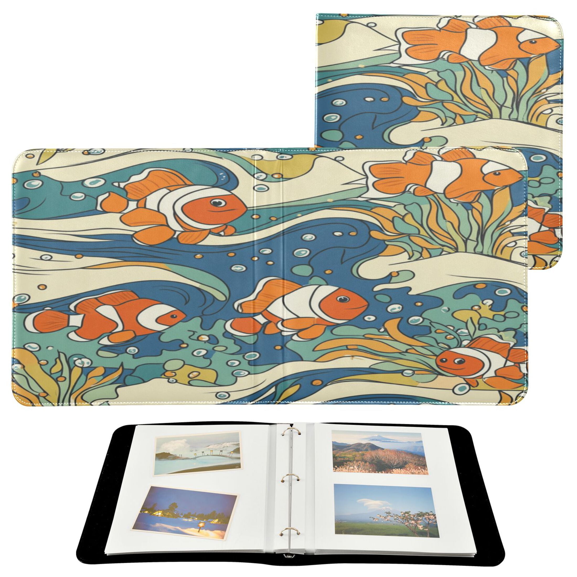 WOBOGO Cute Clownfish Patterns Photo Albums 20 Pages Large Capacity DIY ...