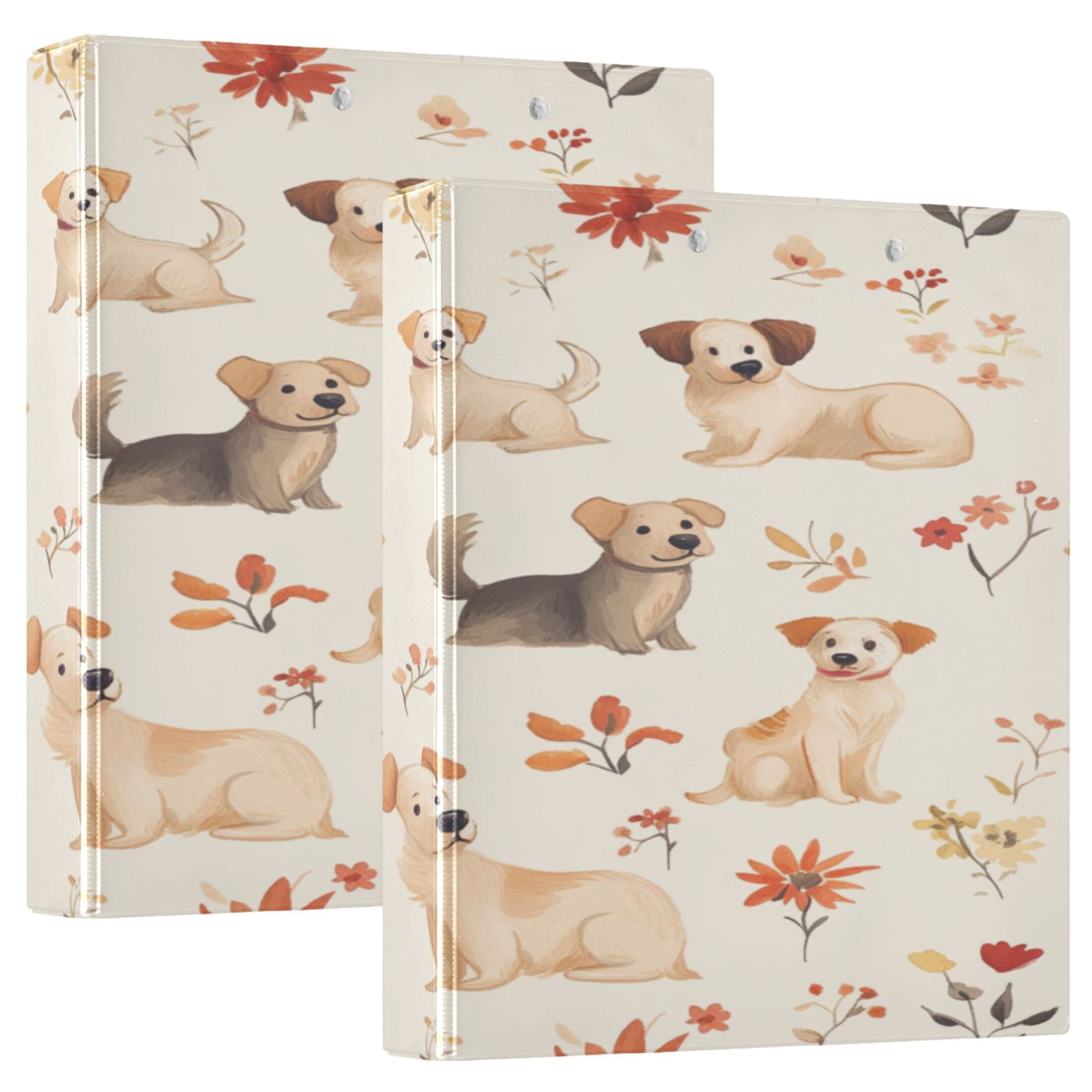 WOBOGO Cute Dog Pattern File Folders Extra Large Capacity to Hold 200 ...