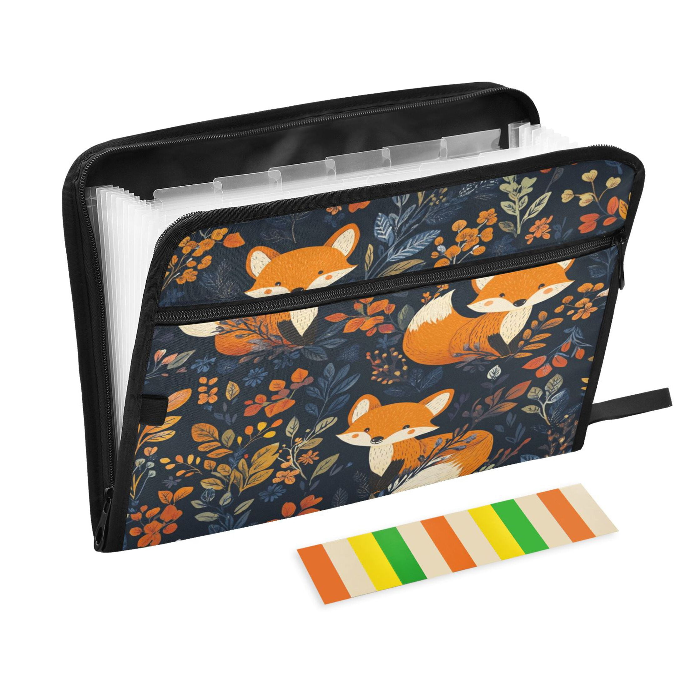 WOBOGO Cute Fox Pattern Expanding File Folder Letter Size Accordion ...