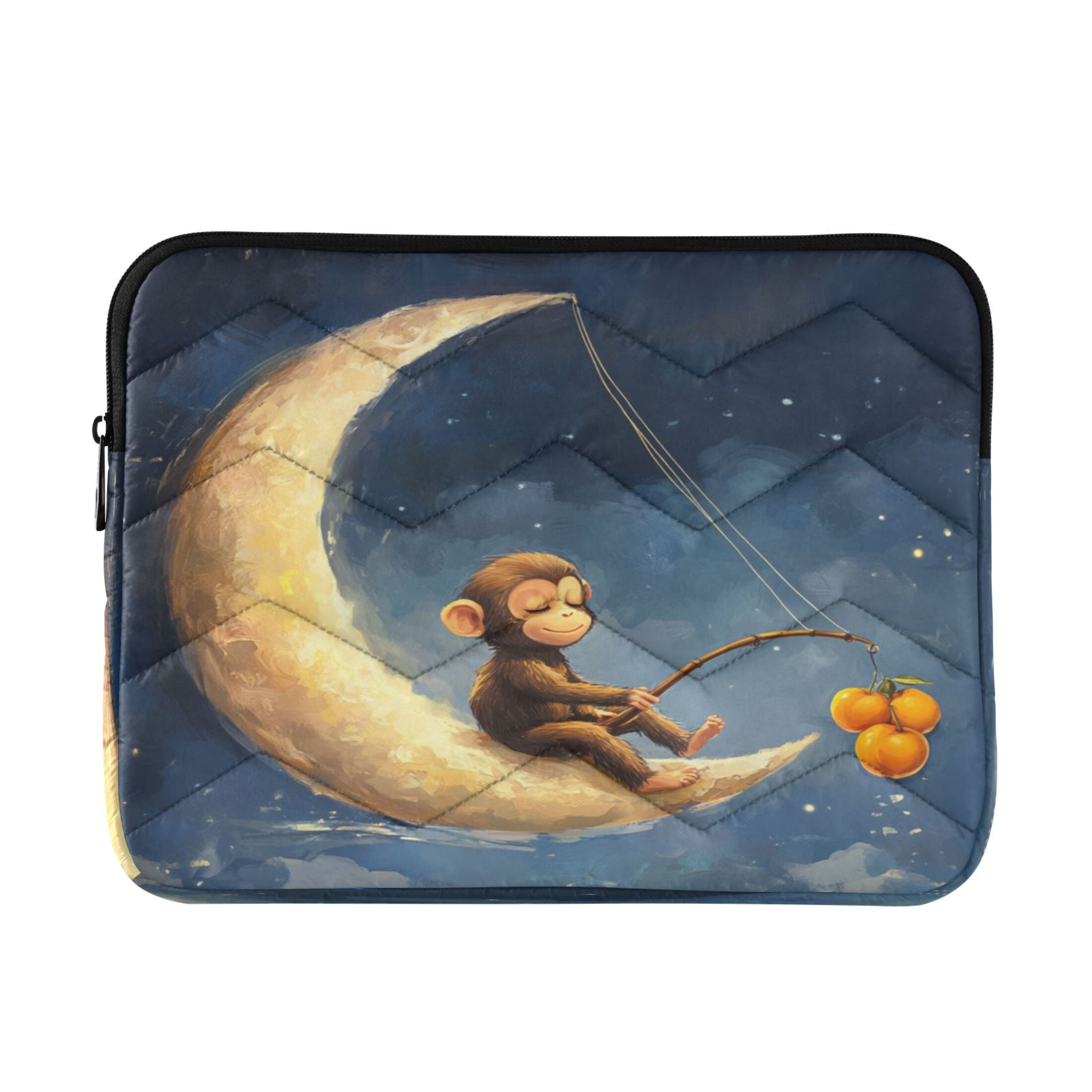 WOBOGO Cute Monkey Sitting on The Moon Laptop Sleeve 15.7 inch ...