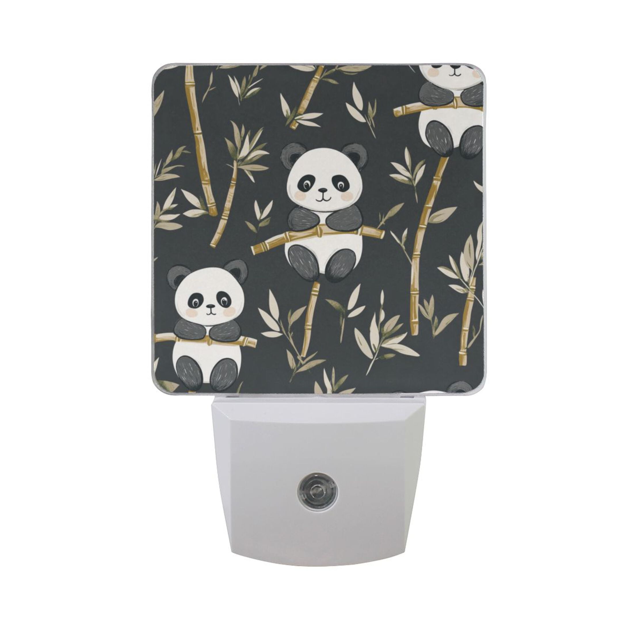 WOBOGO Cute Panda LED Night Light 2 Pcs Set 0.5 Watt Wall Plug in Dusk ...